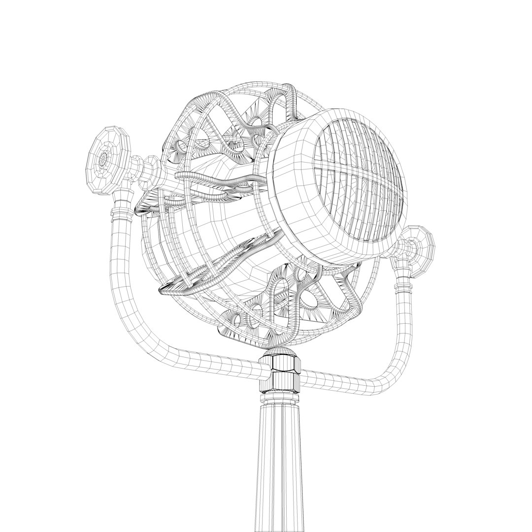 3d Model Of Steampunk Microphone
