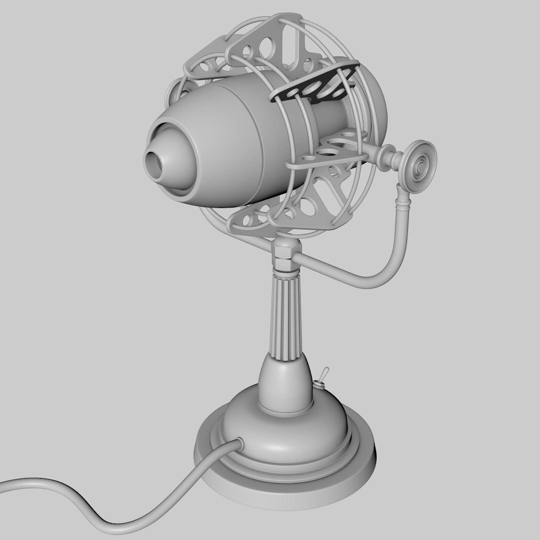 3d Model Of Steampunk Microphone