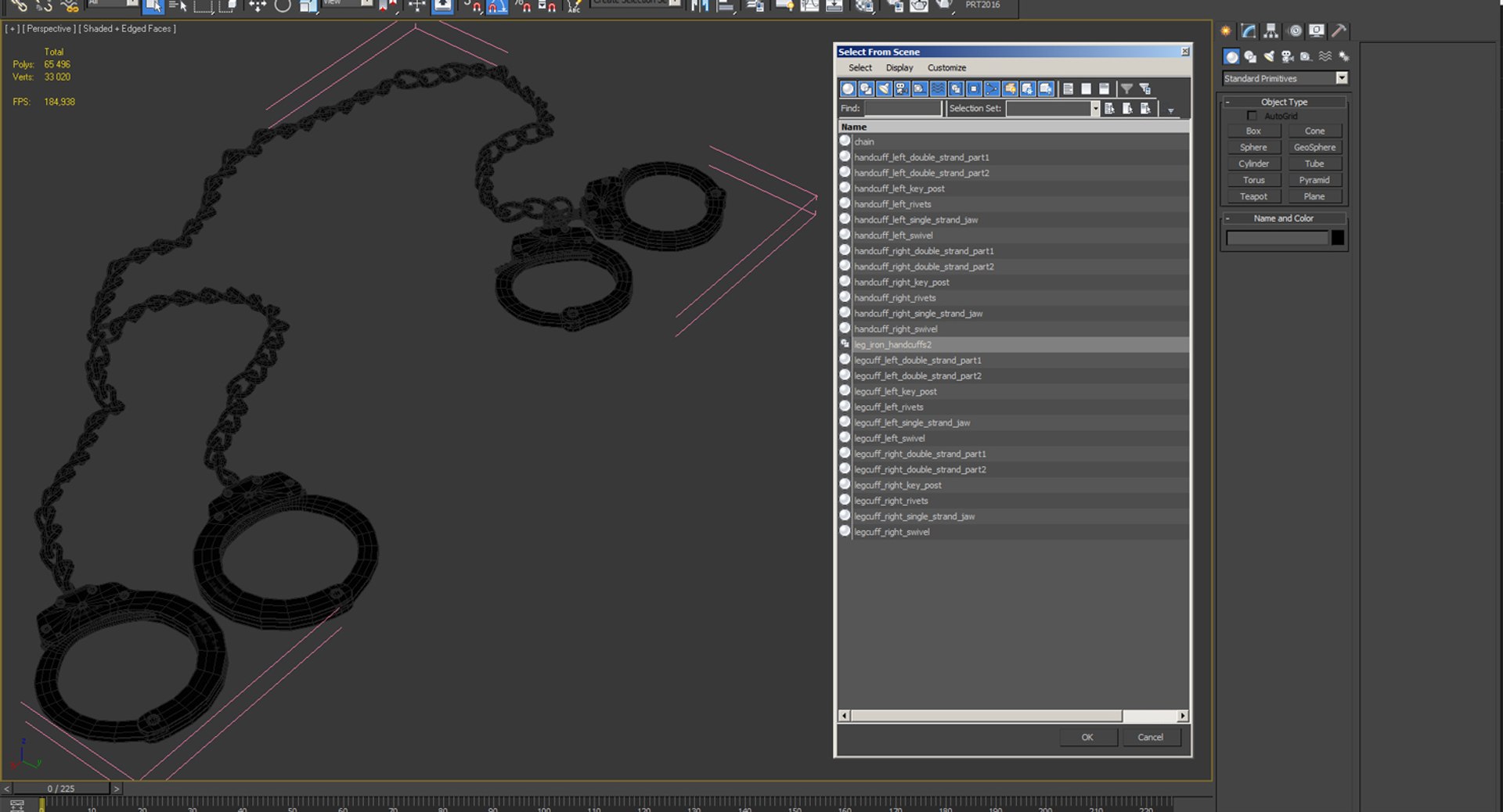 3d Handcuffs Leg Cuffs Model