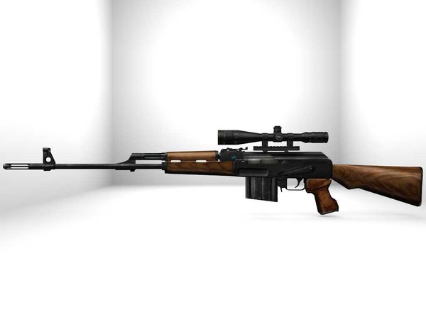blend svd sniper rifle
