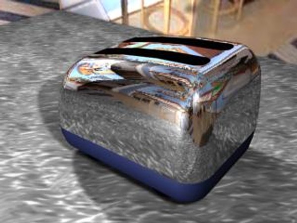 toaster chrome 3d model