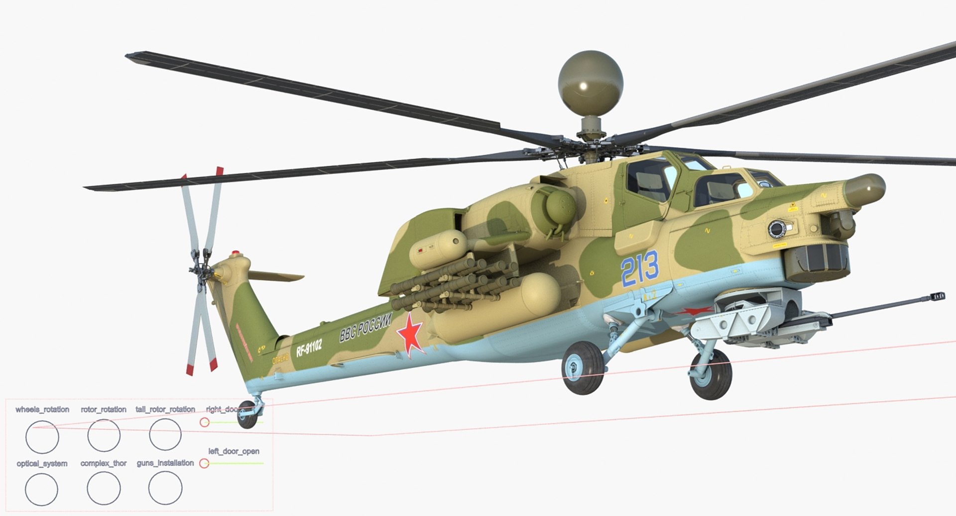 3D attack helicopter mi 28n model - TurboSquid 1188637