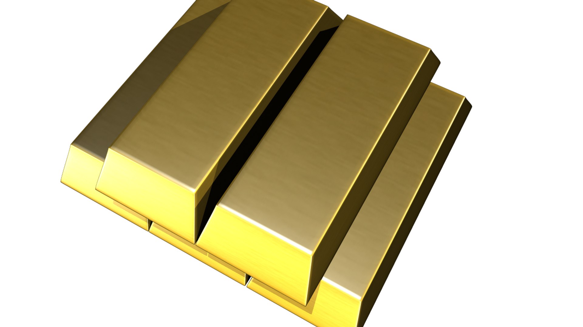 Gold Ingot 3d Model