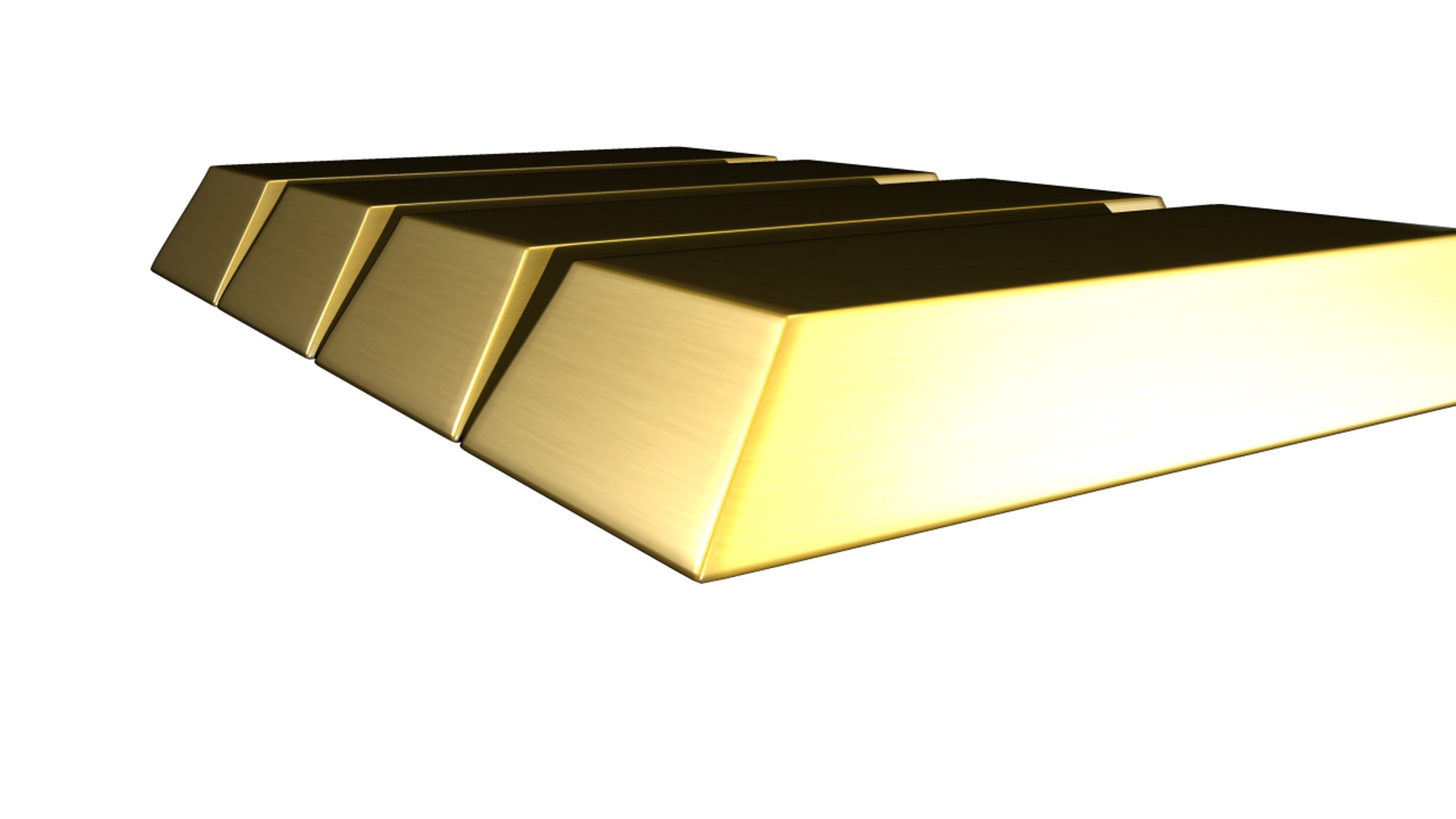 Gold Ingot 3d Model