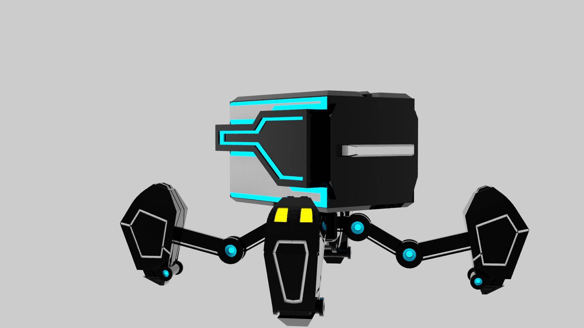 Quad Pod Robot Guns 3D Model - TurboSquid 1600719