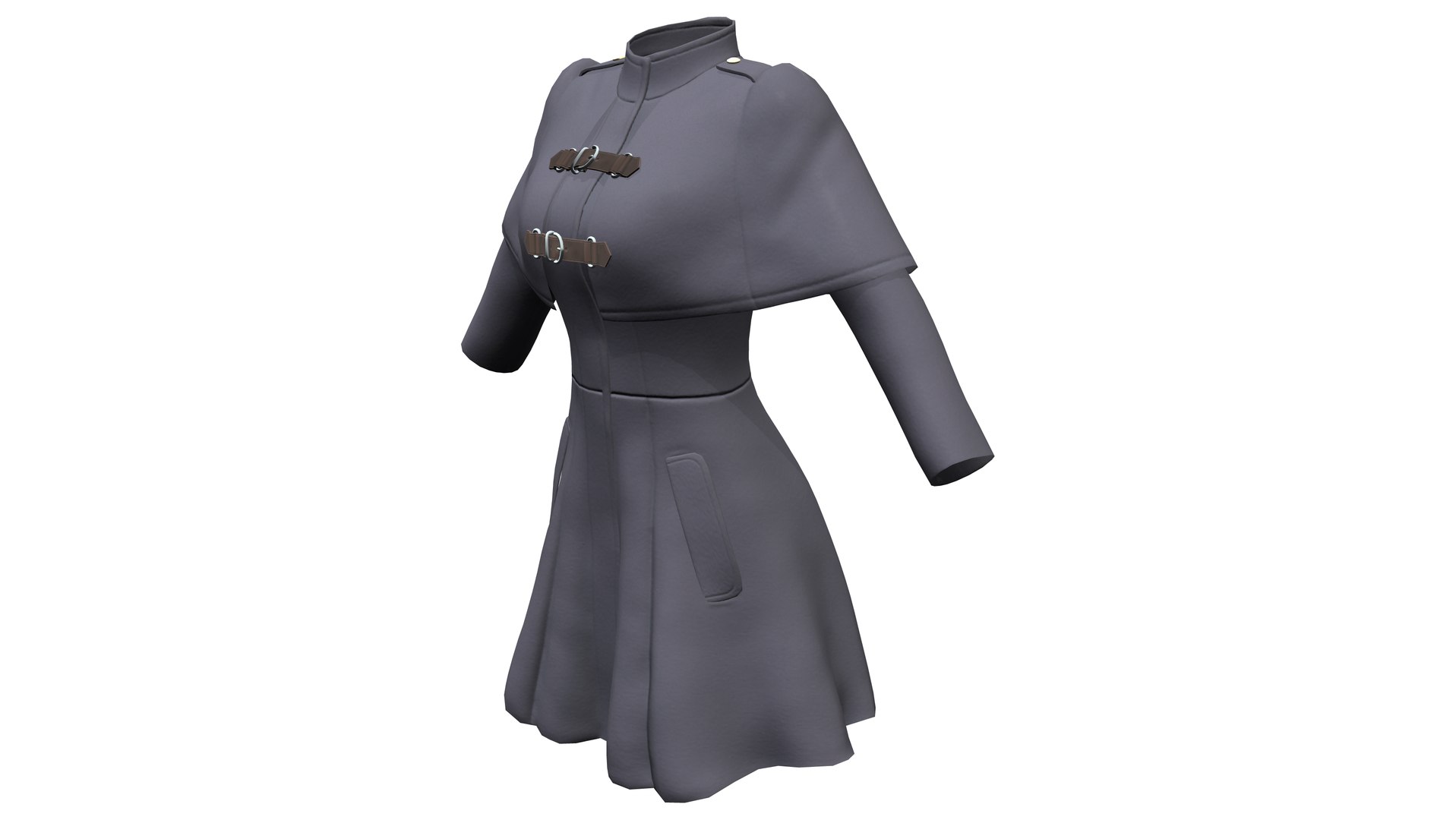 3D Royal Court Style Band Collar Coat - TurboSquid 1962036