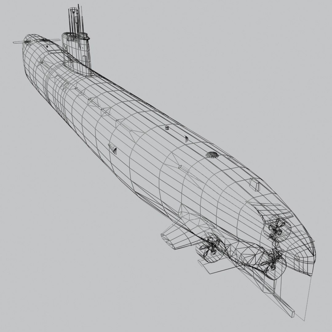 Tango Class Attack Submarine 3d Model