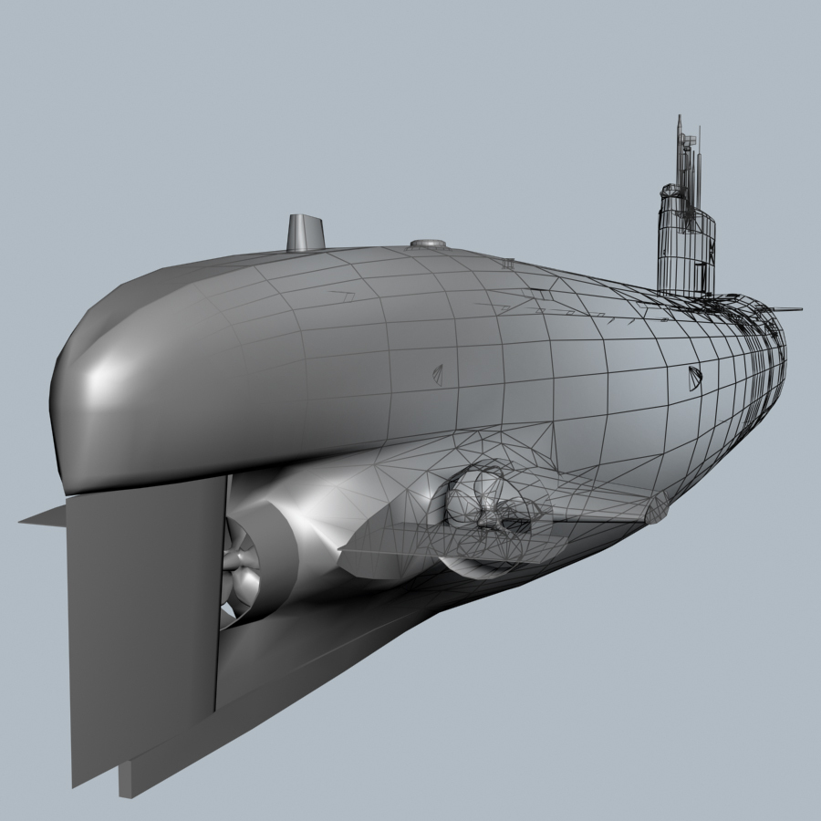 tango class attack submarine 3d model