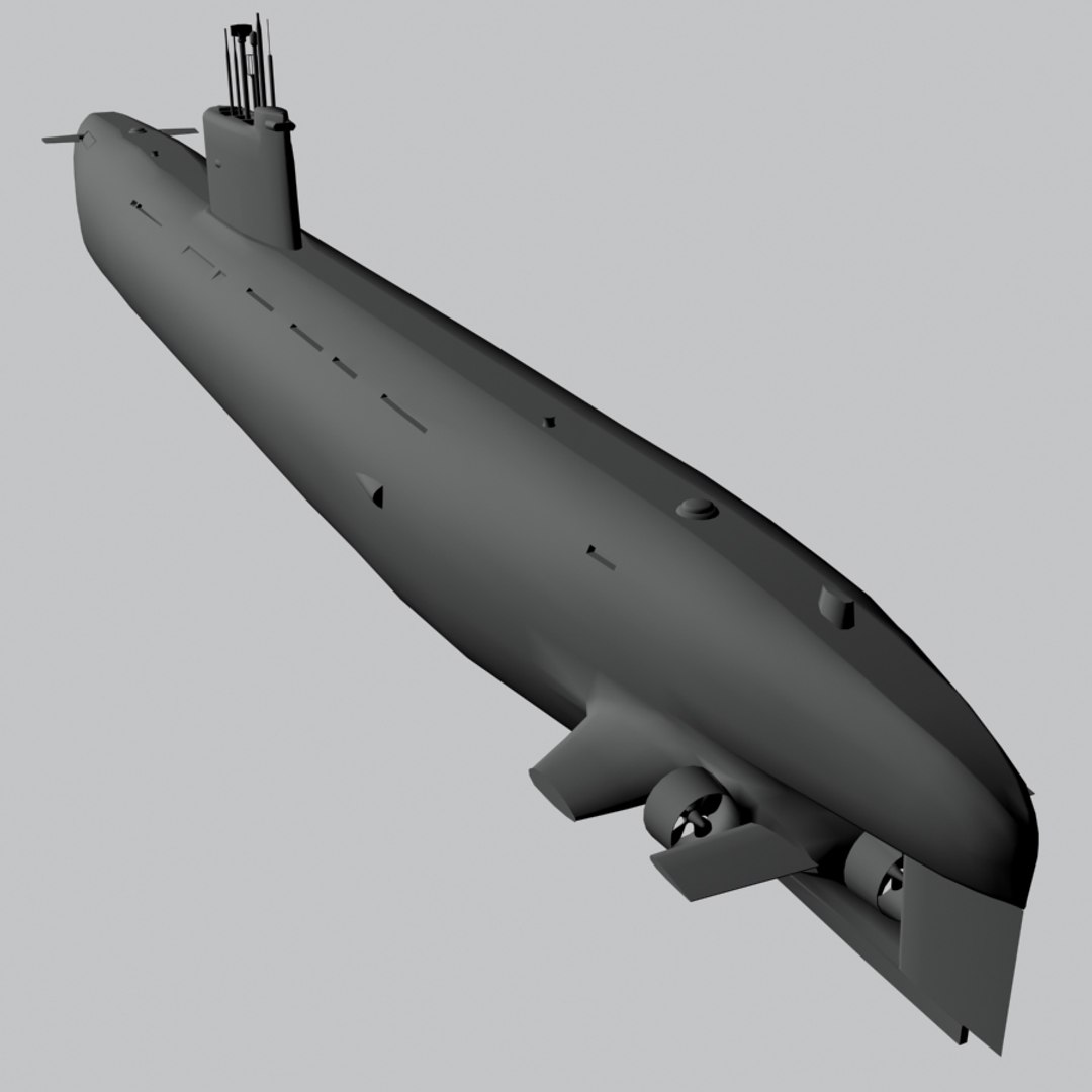 Tango Class Attack Submarine 3d Model