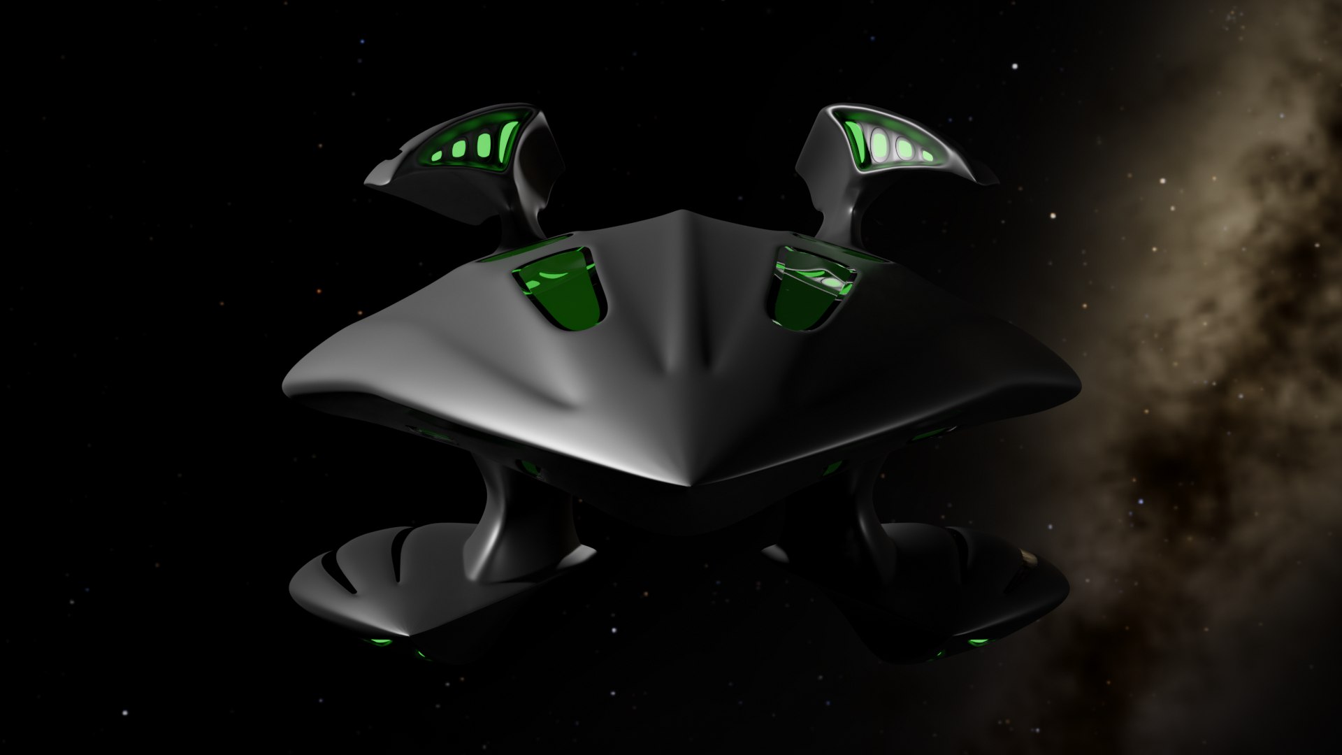 Alien spaceship 3D model - TurboSquid 1513745