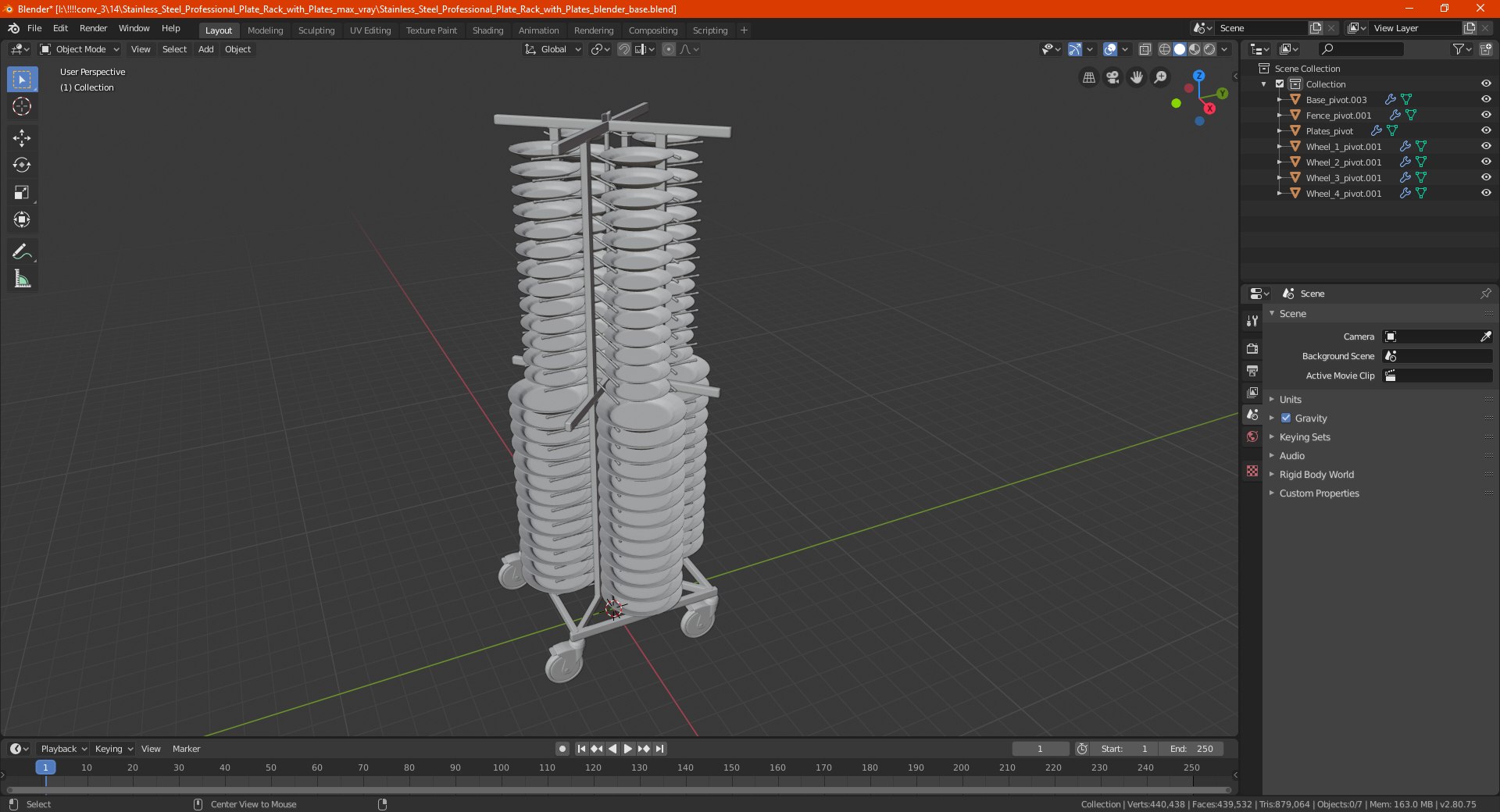 3D stainless steel professional plate - TurboSquid 1583757
