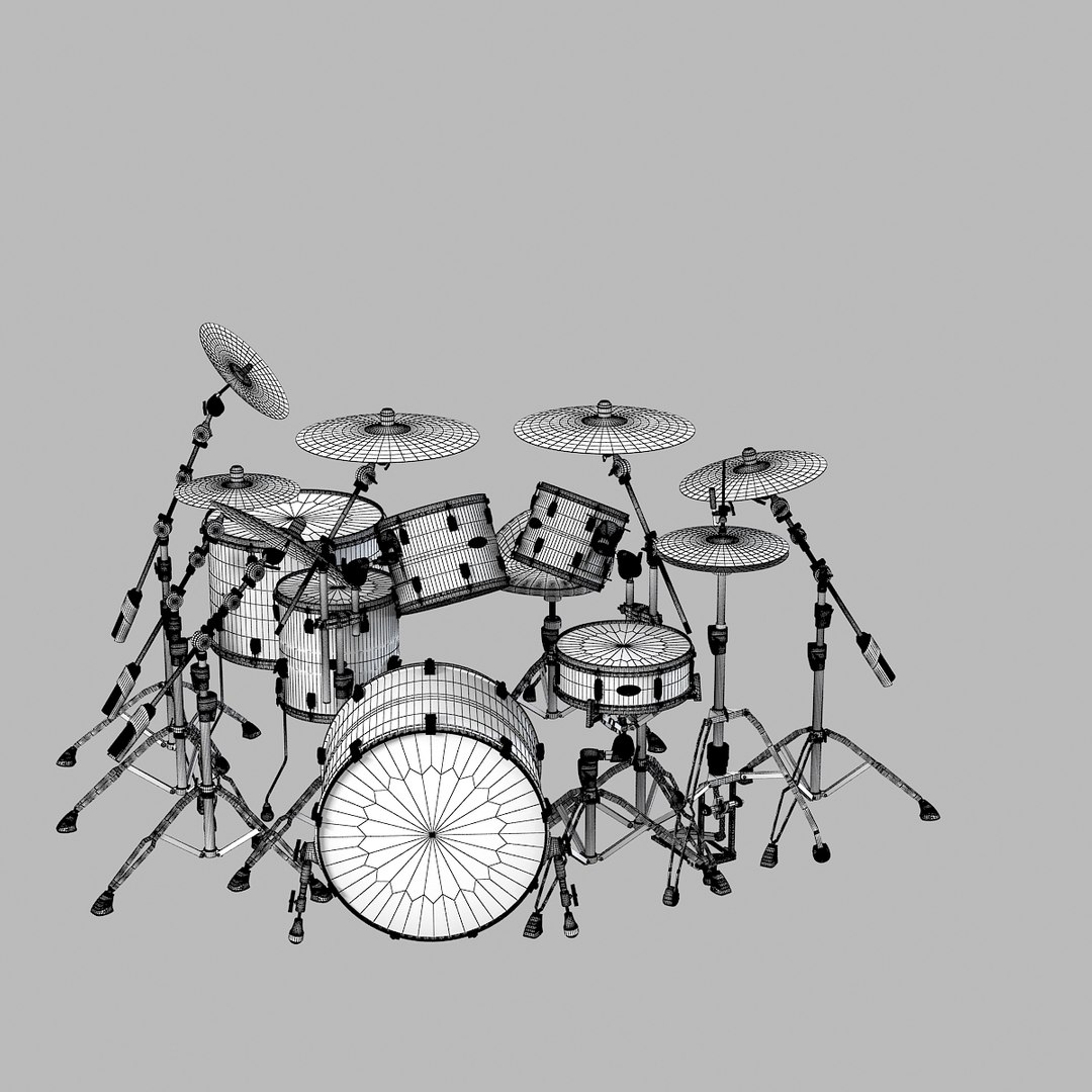 3d Model Drum Set