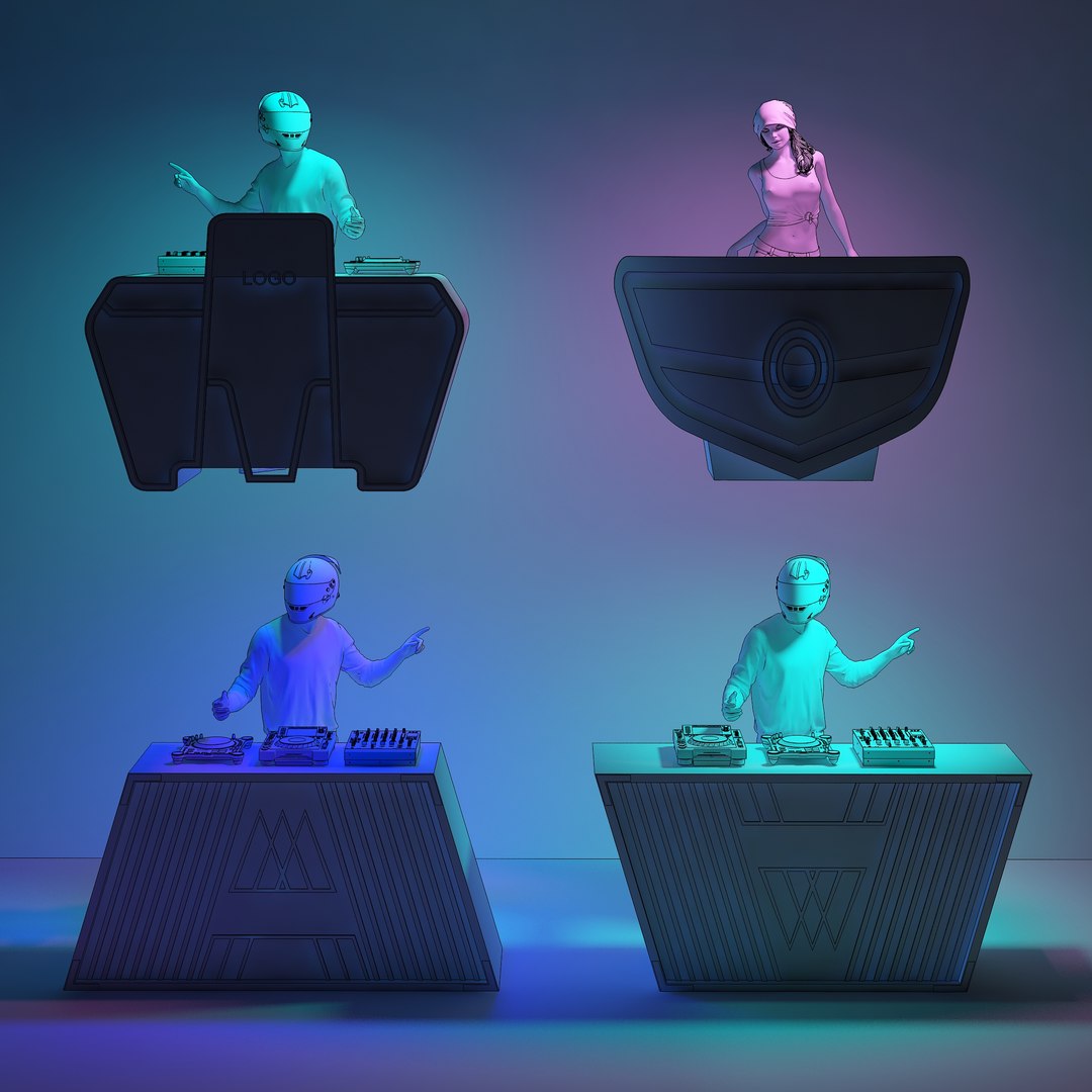 Performer DJ Plays Disc KTV Modern Stage Concert Beauty Handsome Guy ...