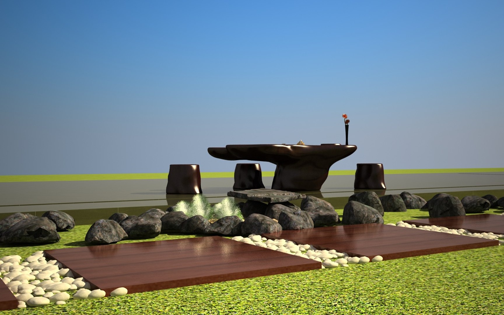 3D Seating Area Landscape - TurboSquid 1649666