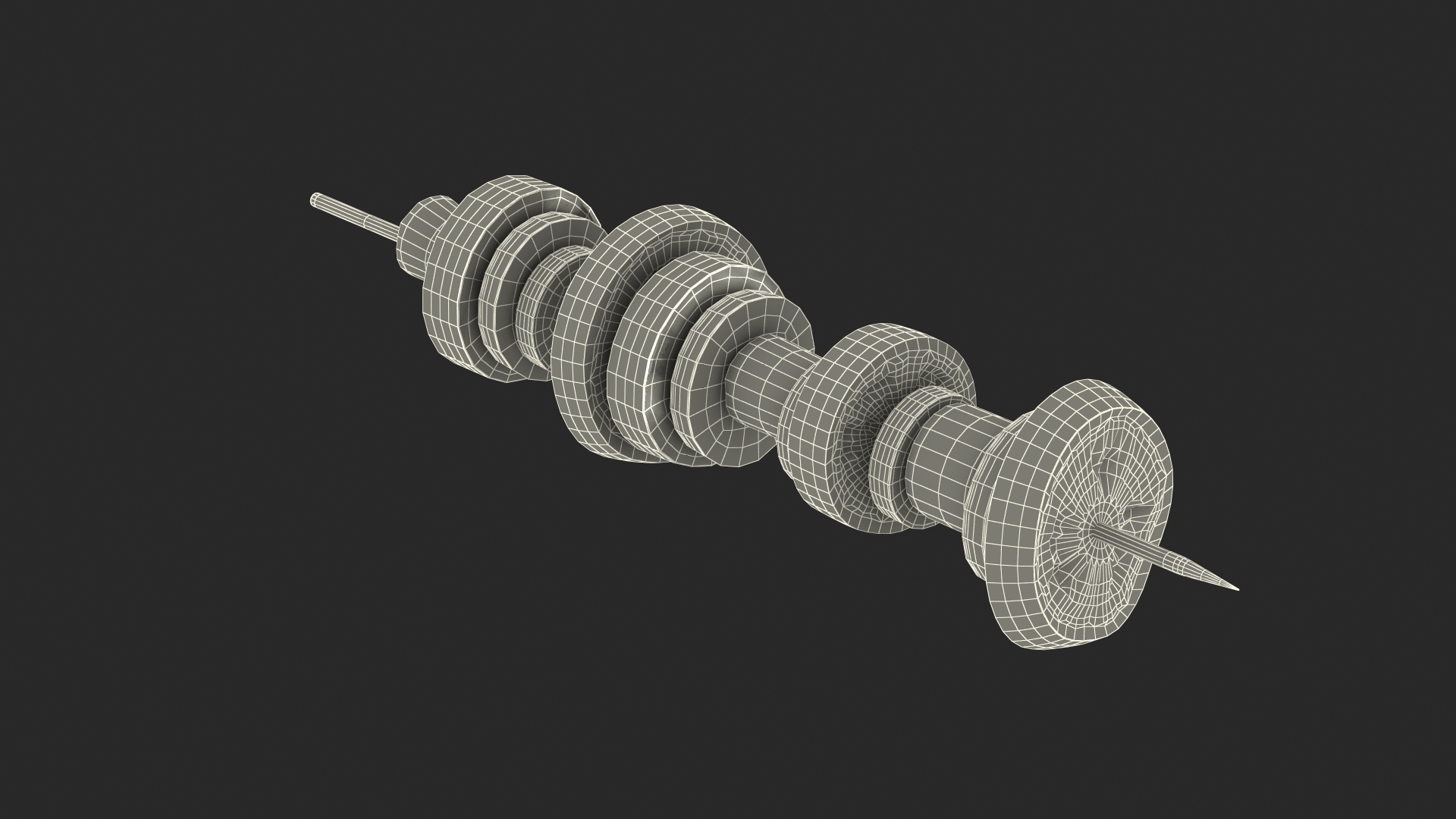 Vegetables On Wooden Skewer 3D Model - TurboSquid 2381703