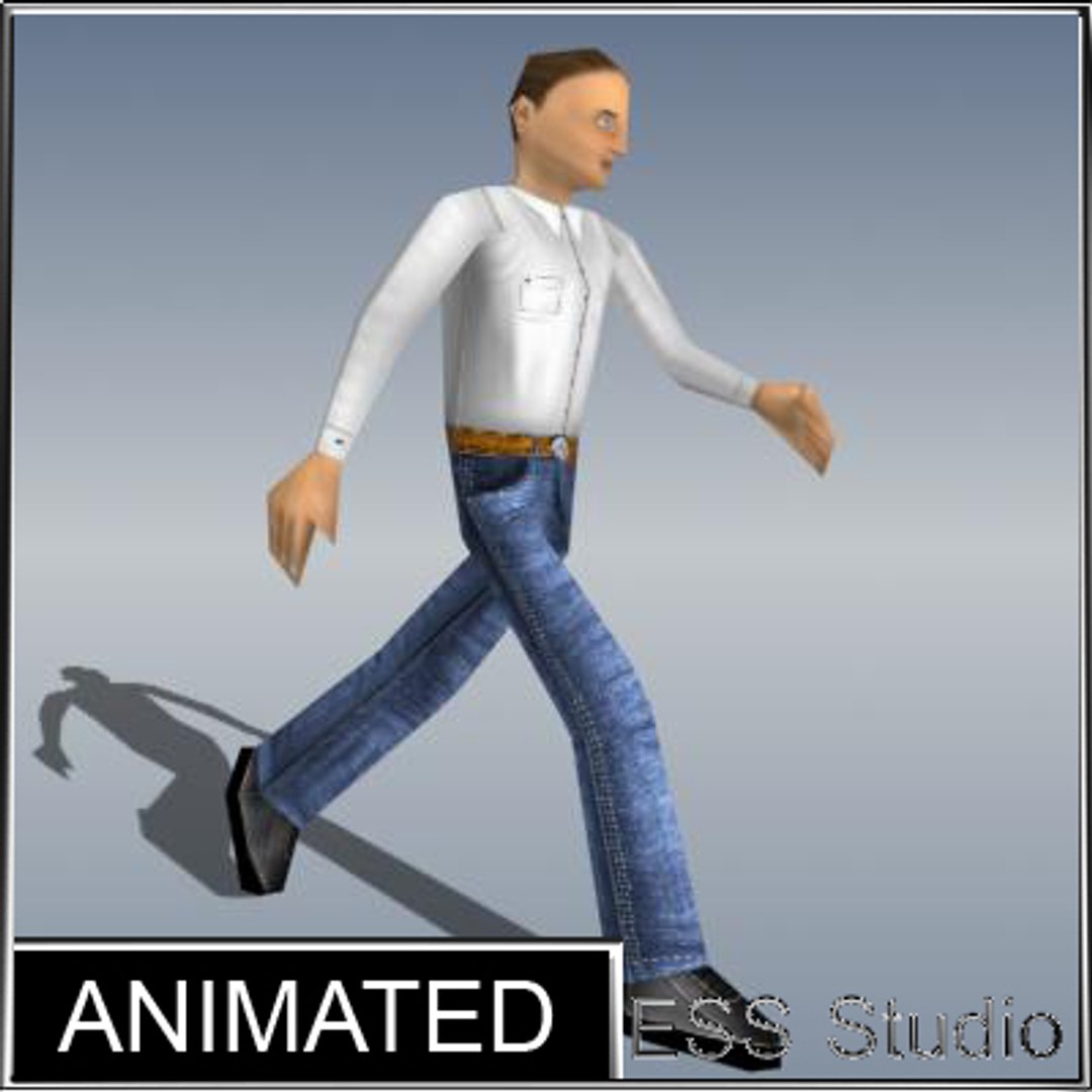 male human animation max