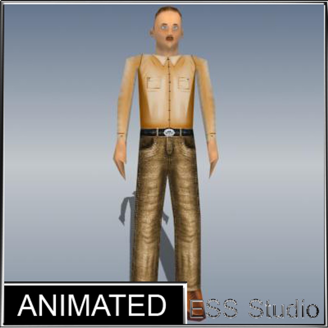 male human animation max