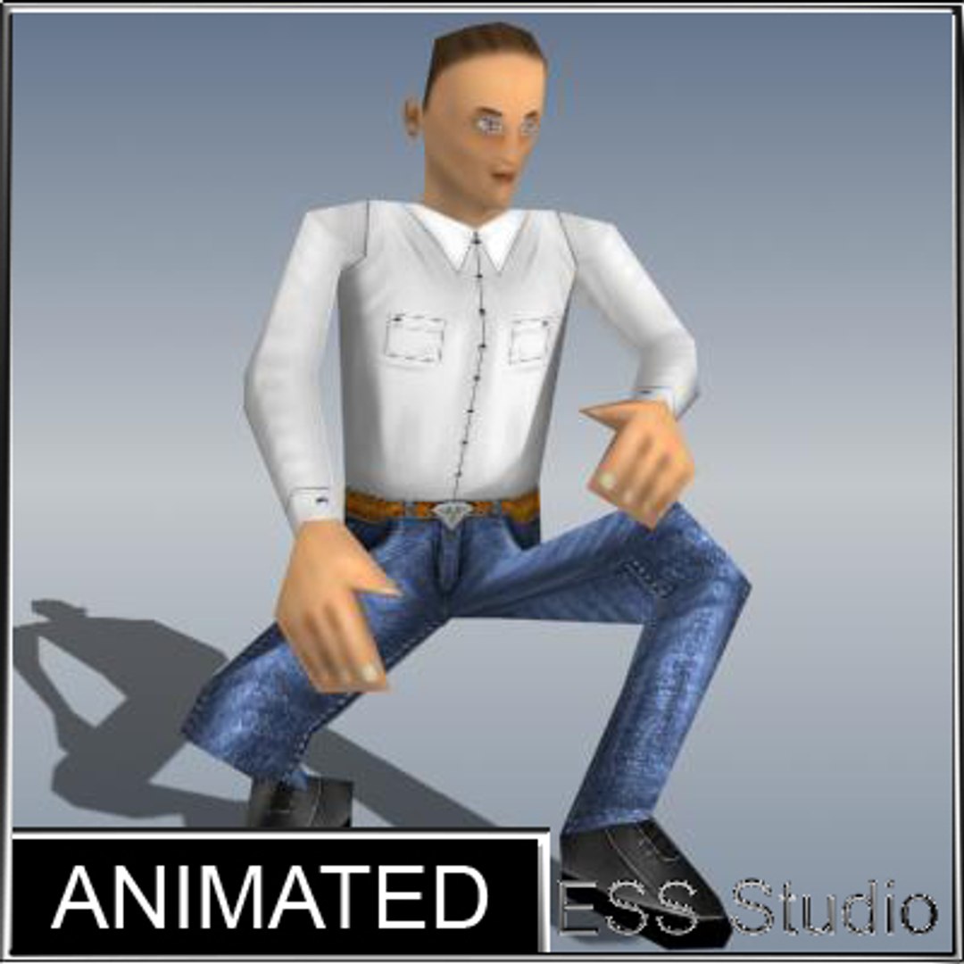 male human animation max
