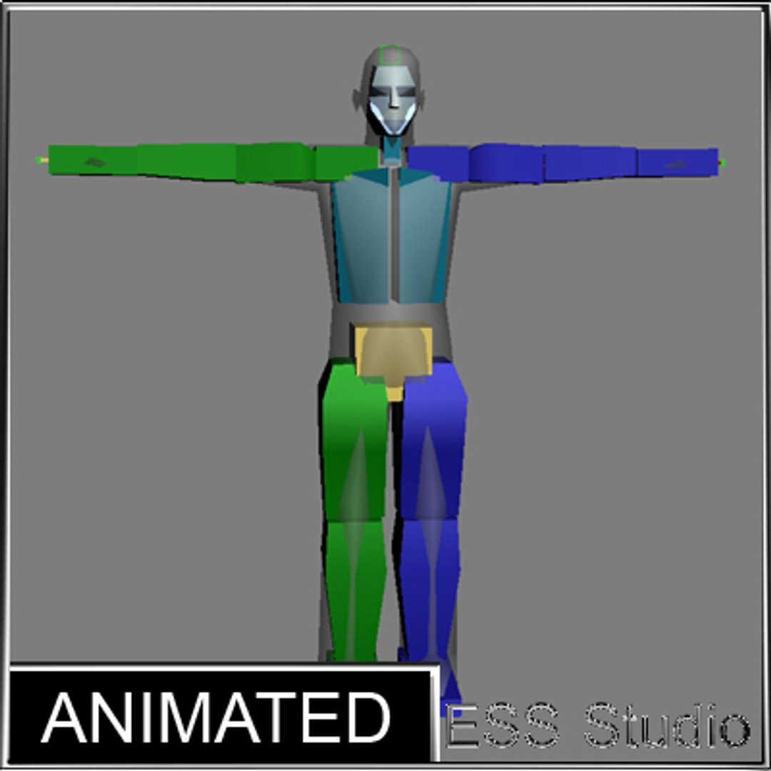 male human animation max