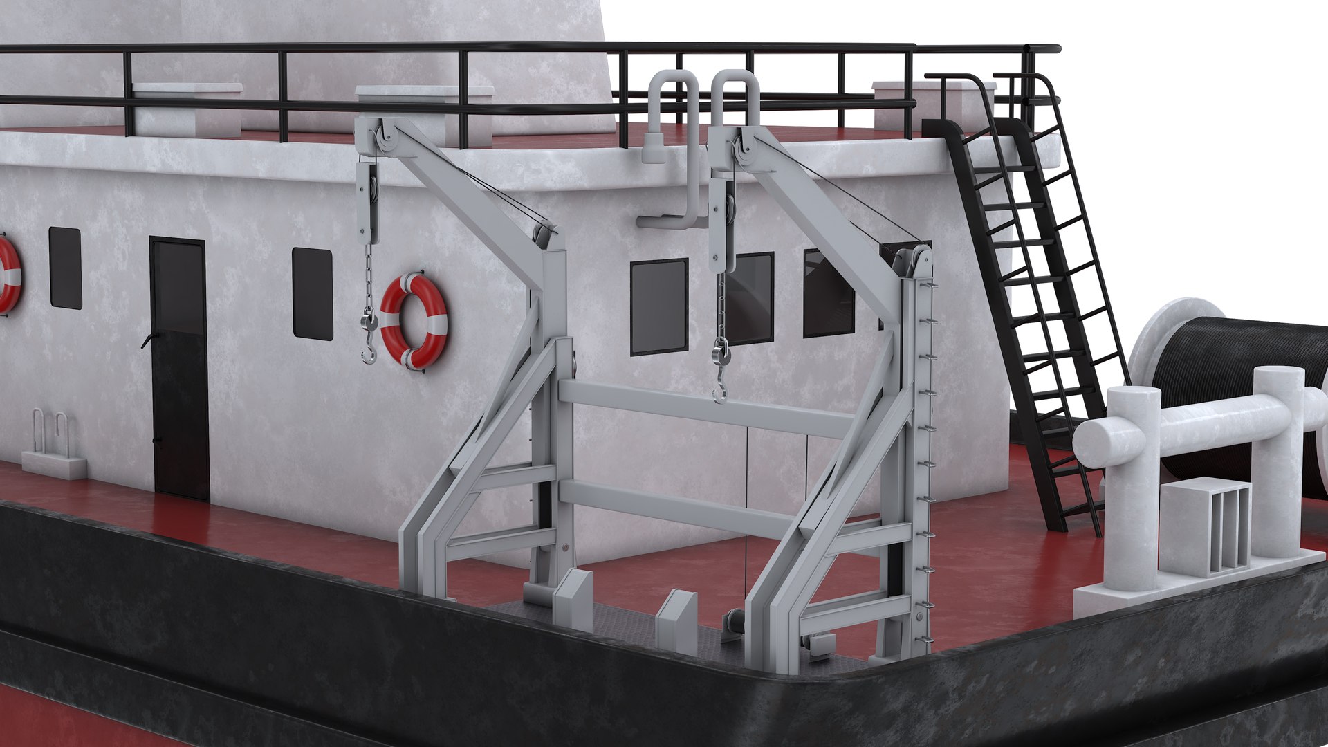 3D Pushboat With Pontoon - TurboSquid 2316458