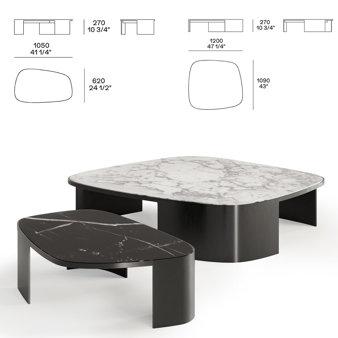 3D Poliform Coffee Tables KOISHI - TurboSquid 2258586