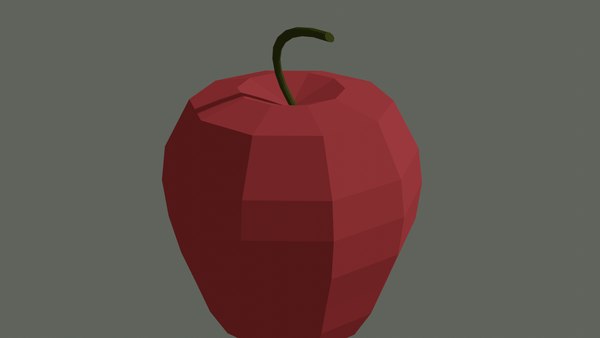 3D Low poly Apple - TurboSquid 2013951