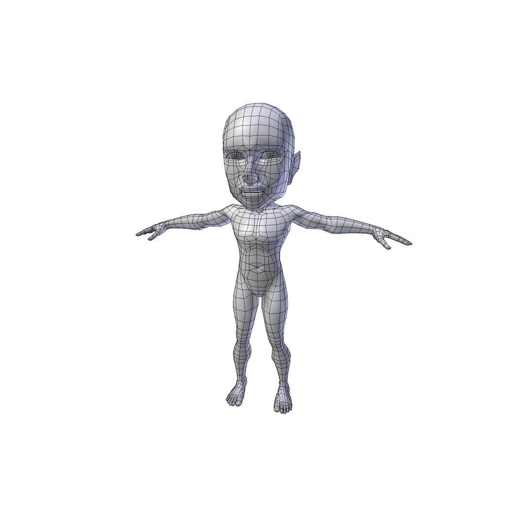 Anime Male Basemesh Collection 3D Model - TurboSquid 2322571