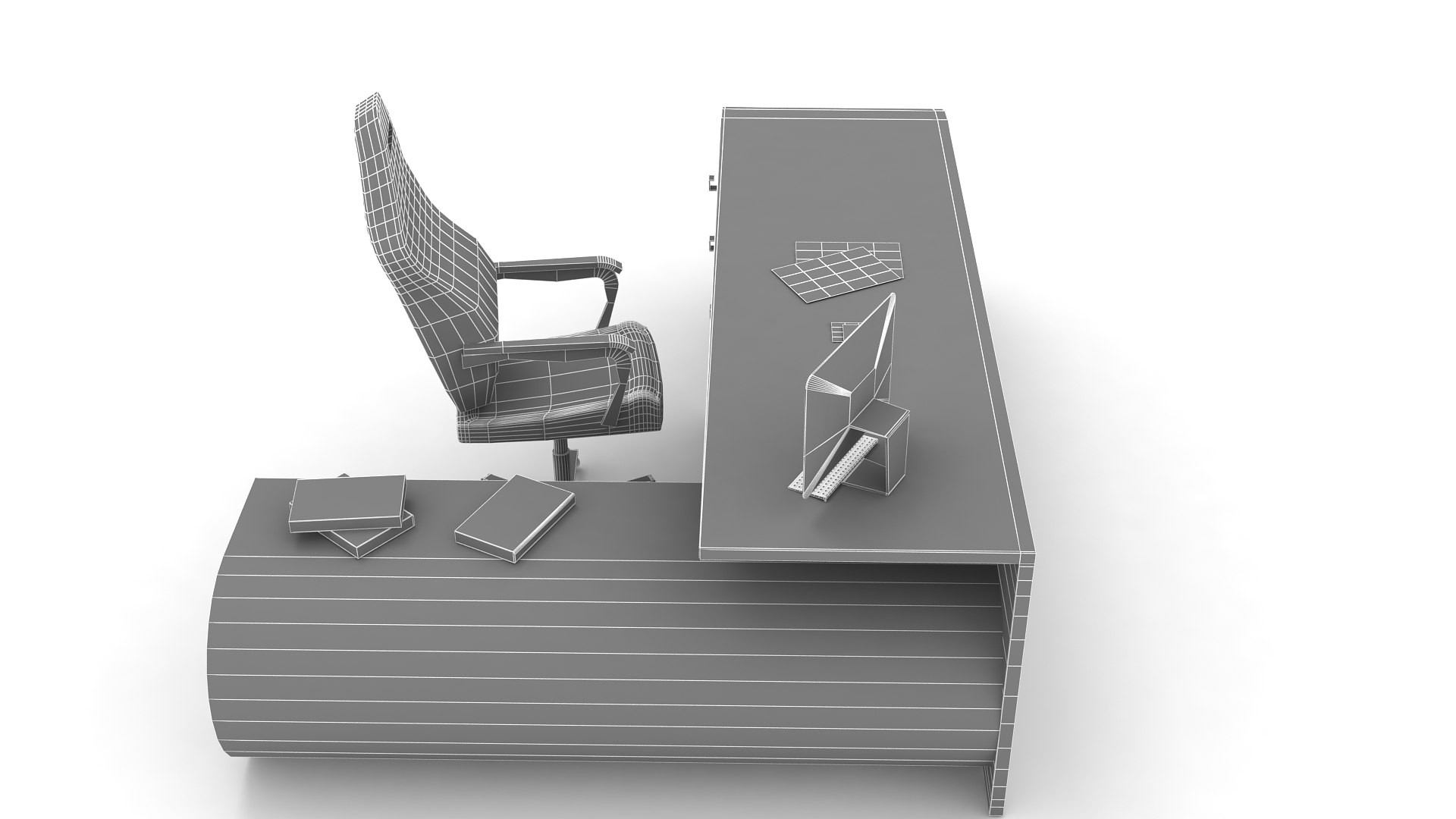 Office Table 3D model - TurboSquid 1863739