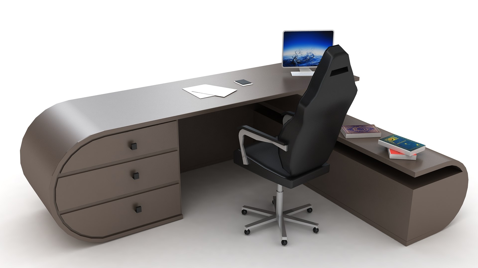 Office Table 3D model - TurboSquid 1863739