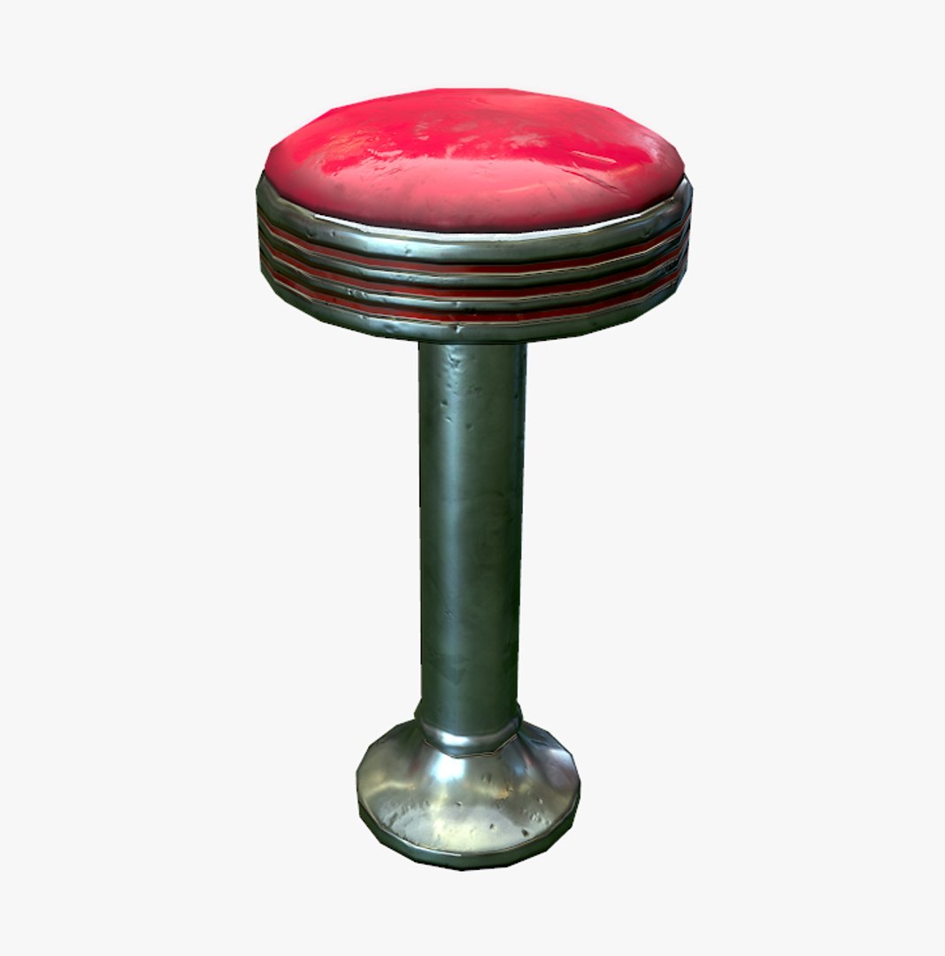 3d model diner stool