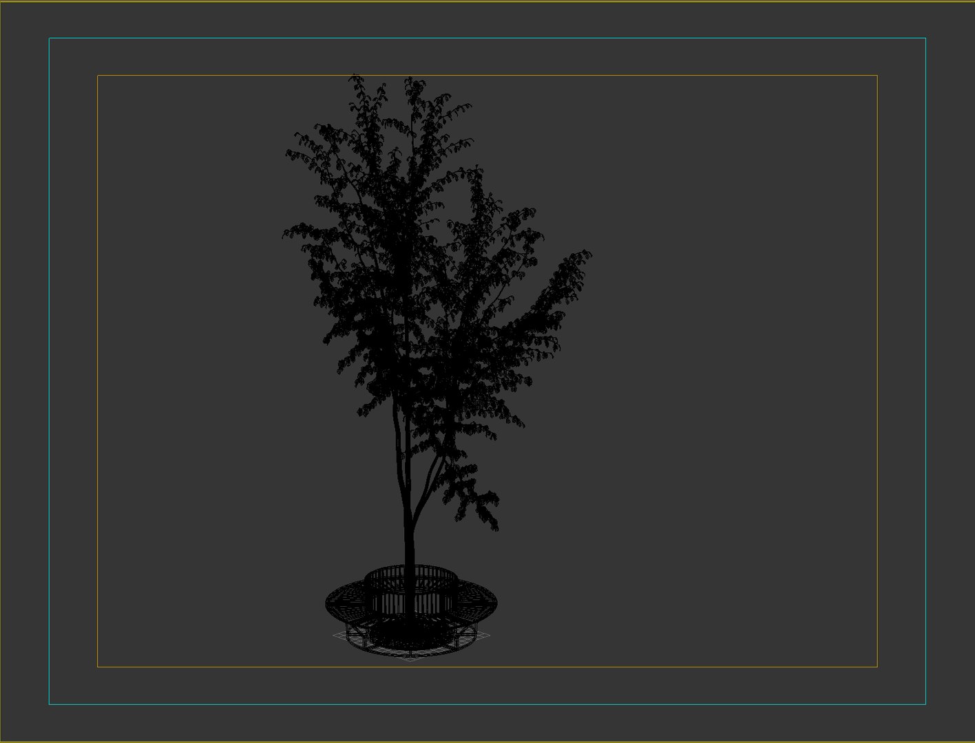 Street Bench Tree 3D - TurboSquid 1636472
