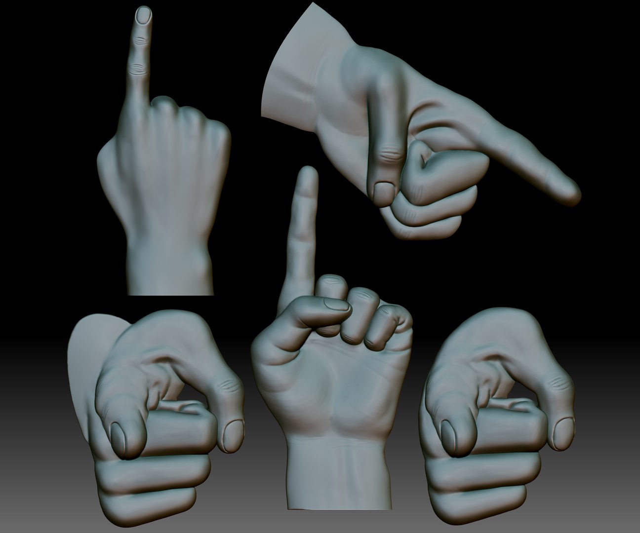 3D Model Point Gesture Stl Bas - TurboSquid 1618152