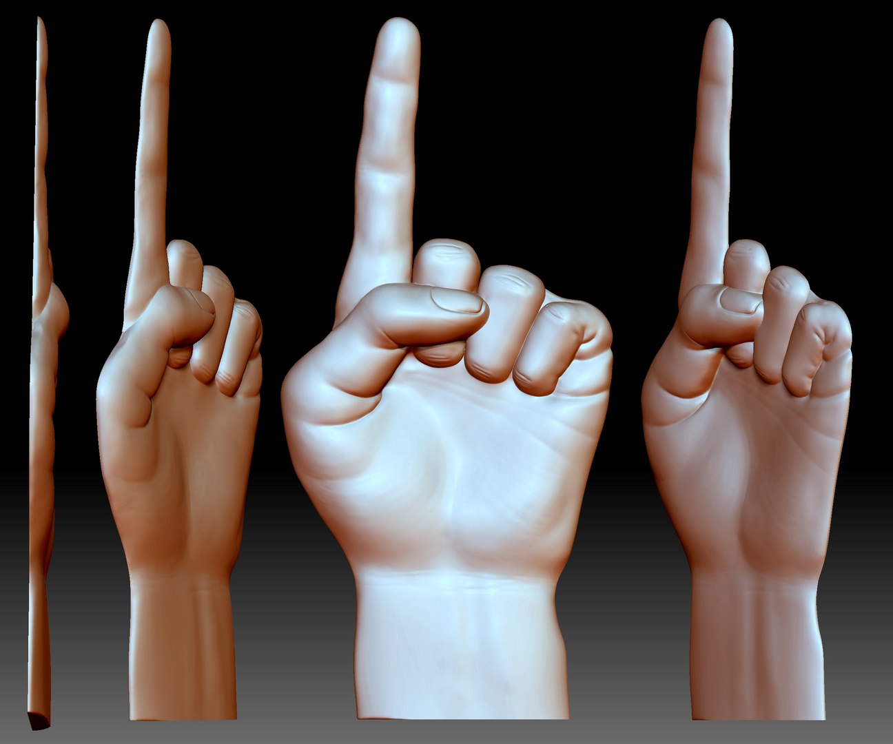 3D Model Point Gesture Stl Bas - TurboSquid 1618152