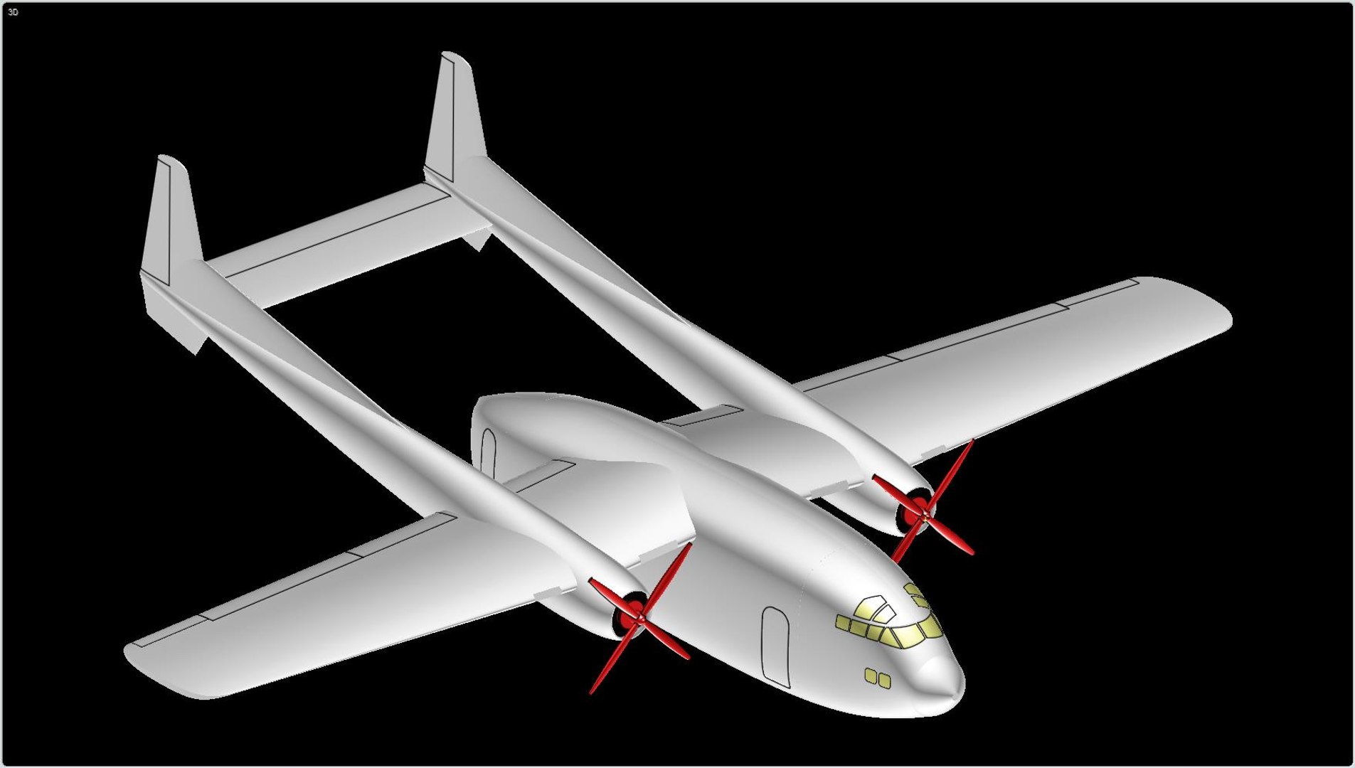 C-119 Flying Boxcar Aircraft 3D Model - TurboSquid 1178977
