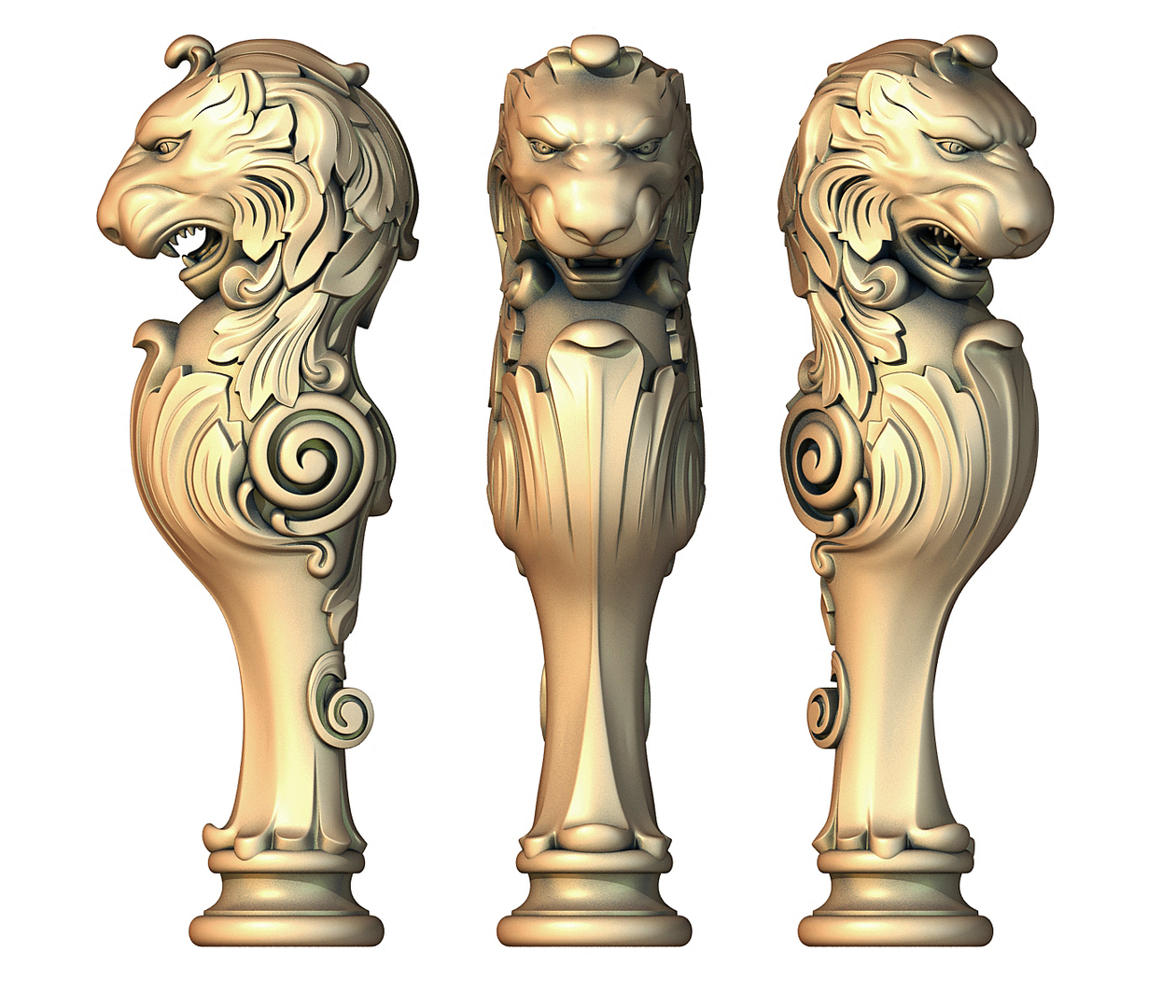 Baluster 70 lion post stairs 3D model 3D model - TurboSquid 1737425