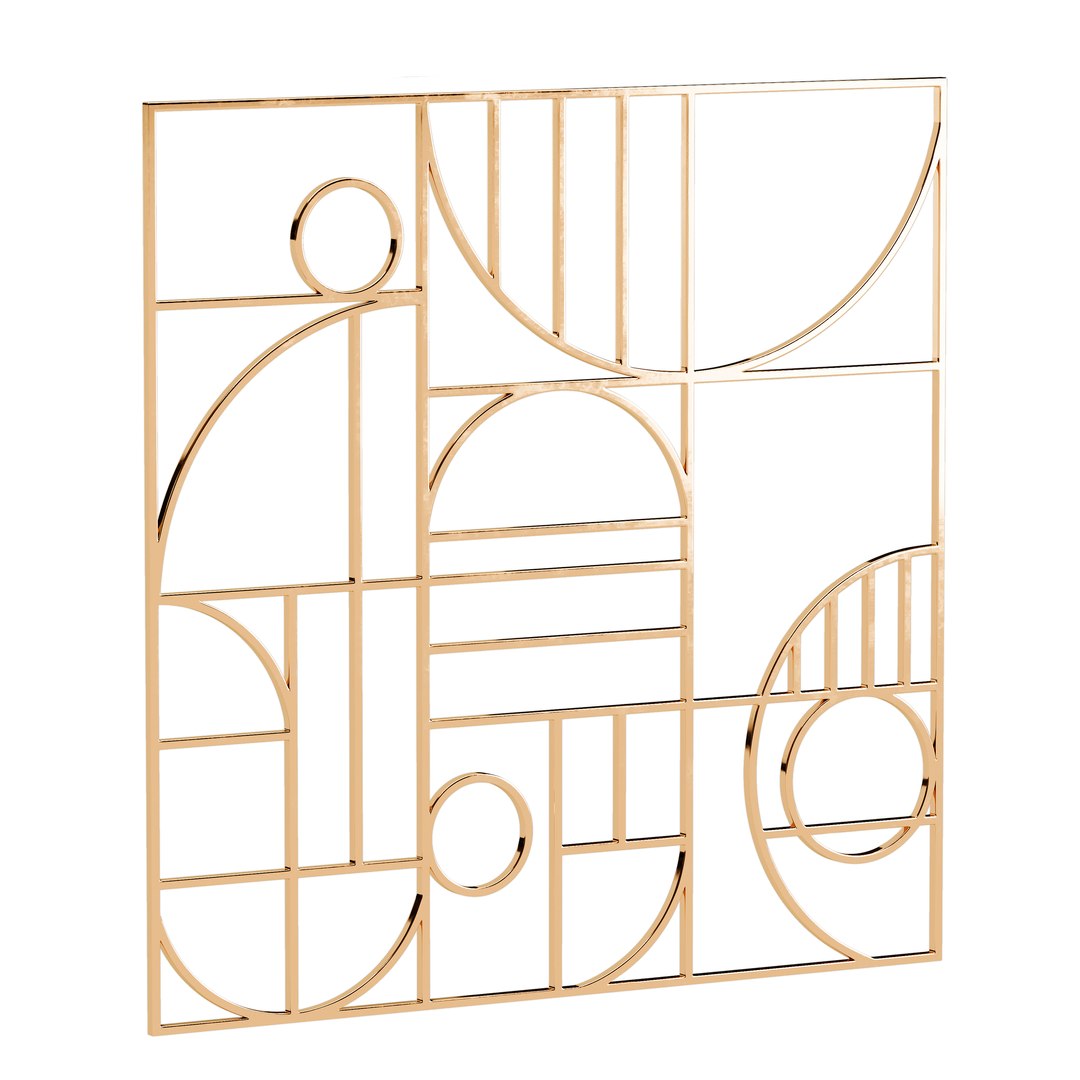 3D Model Square Decorative Panels With Geometric Pattern - TurboSquid ...
