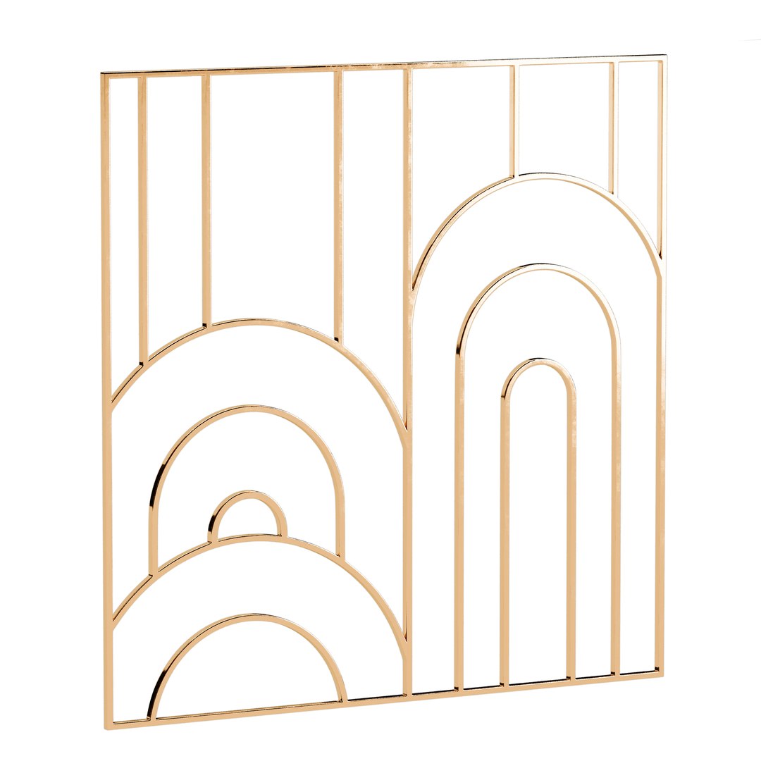 3D Model Square Decorative Panels With Geometric Pattern - TurboSquid ...