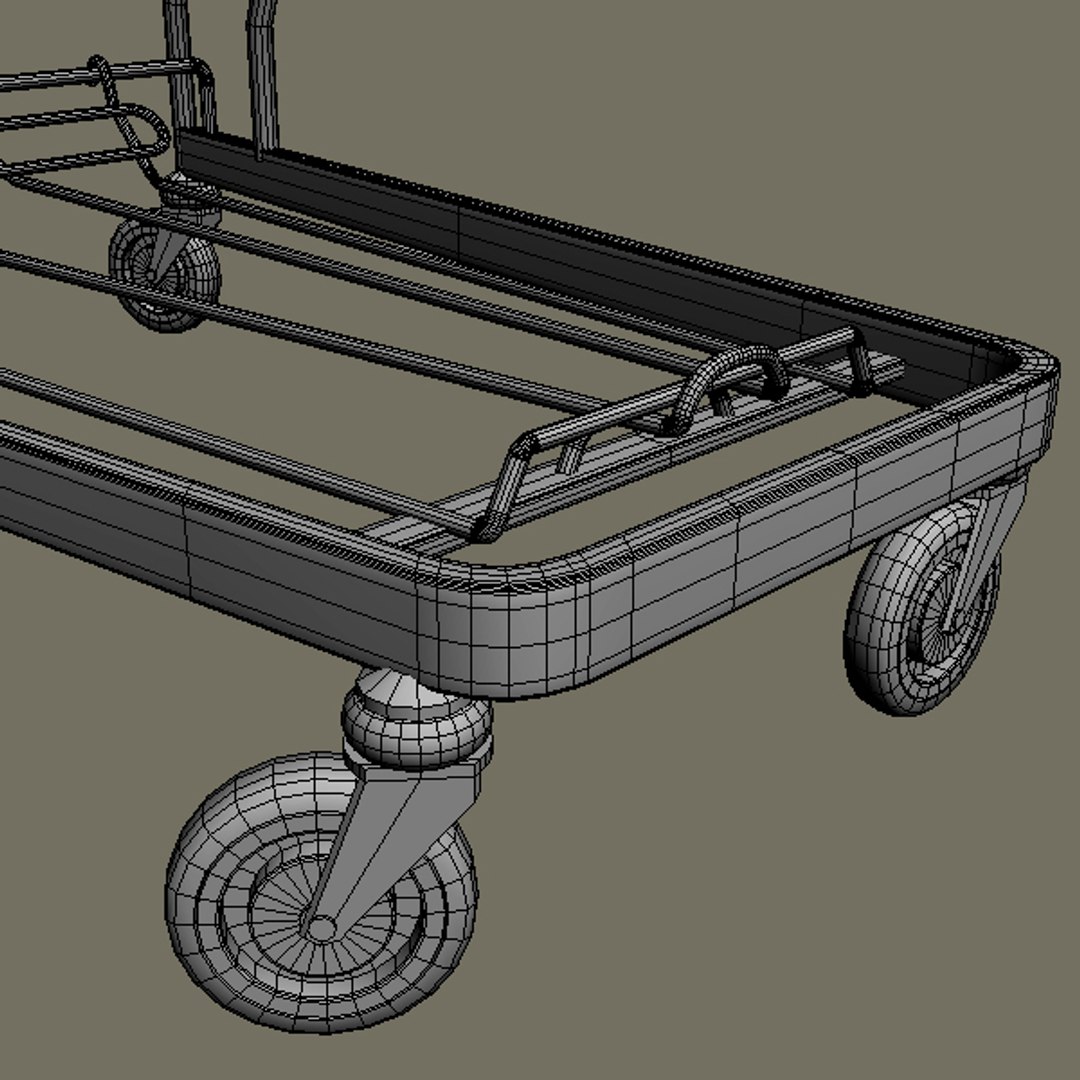 Shopping Trolley Cart 3d 3ds