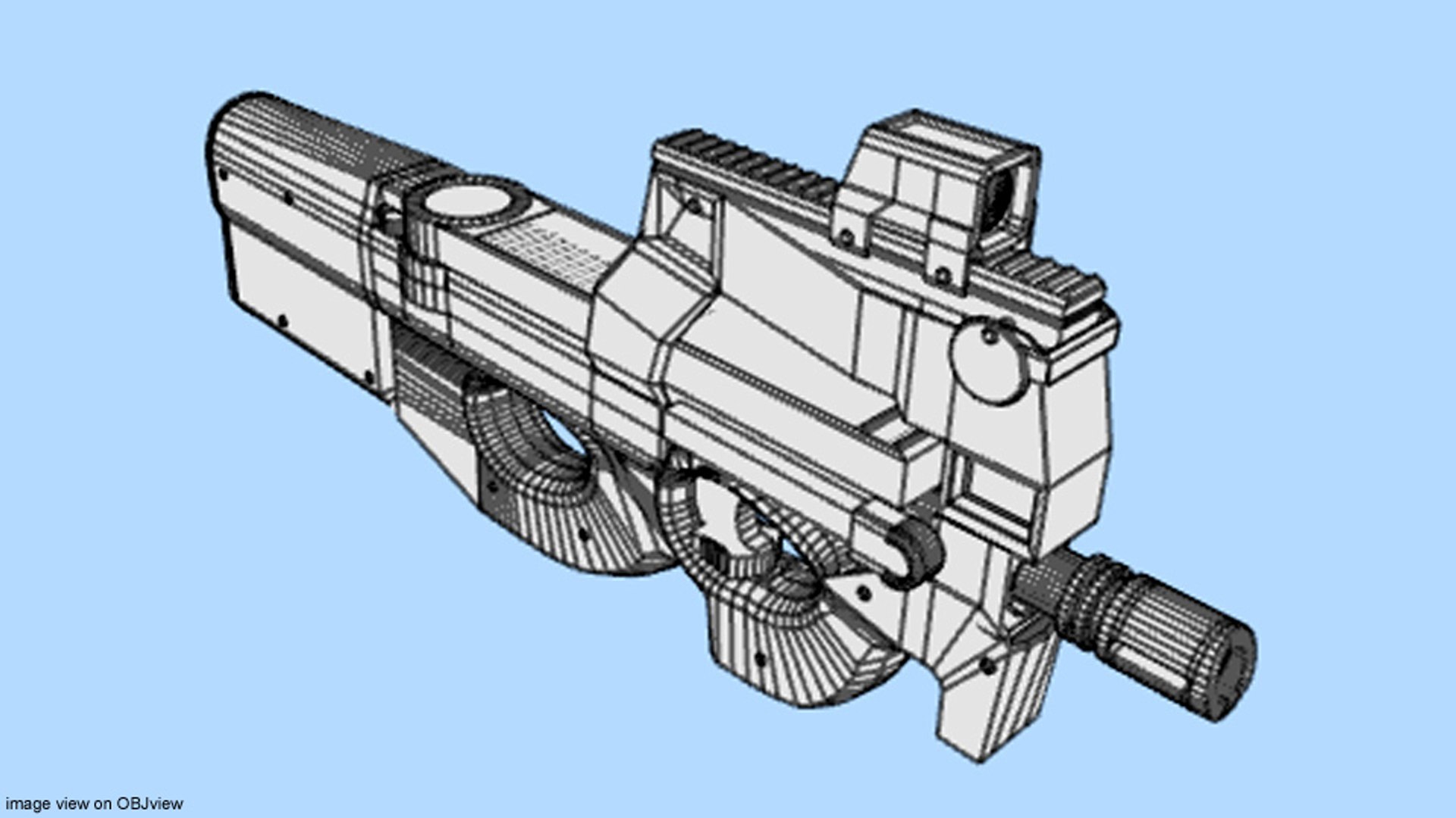 Submachine Gun Fn Model - TurboSquid 1447407
