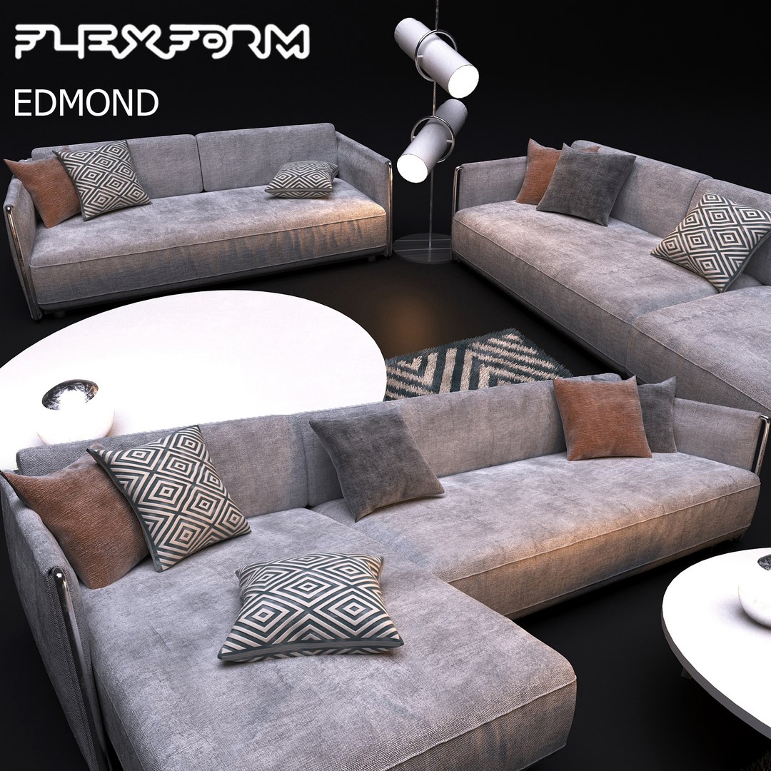 Flexform edmond 3D model - TurboSquid 1212936