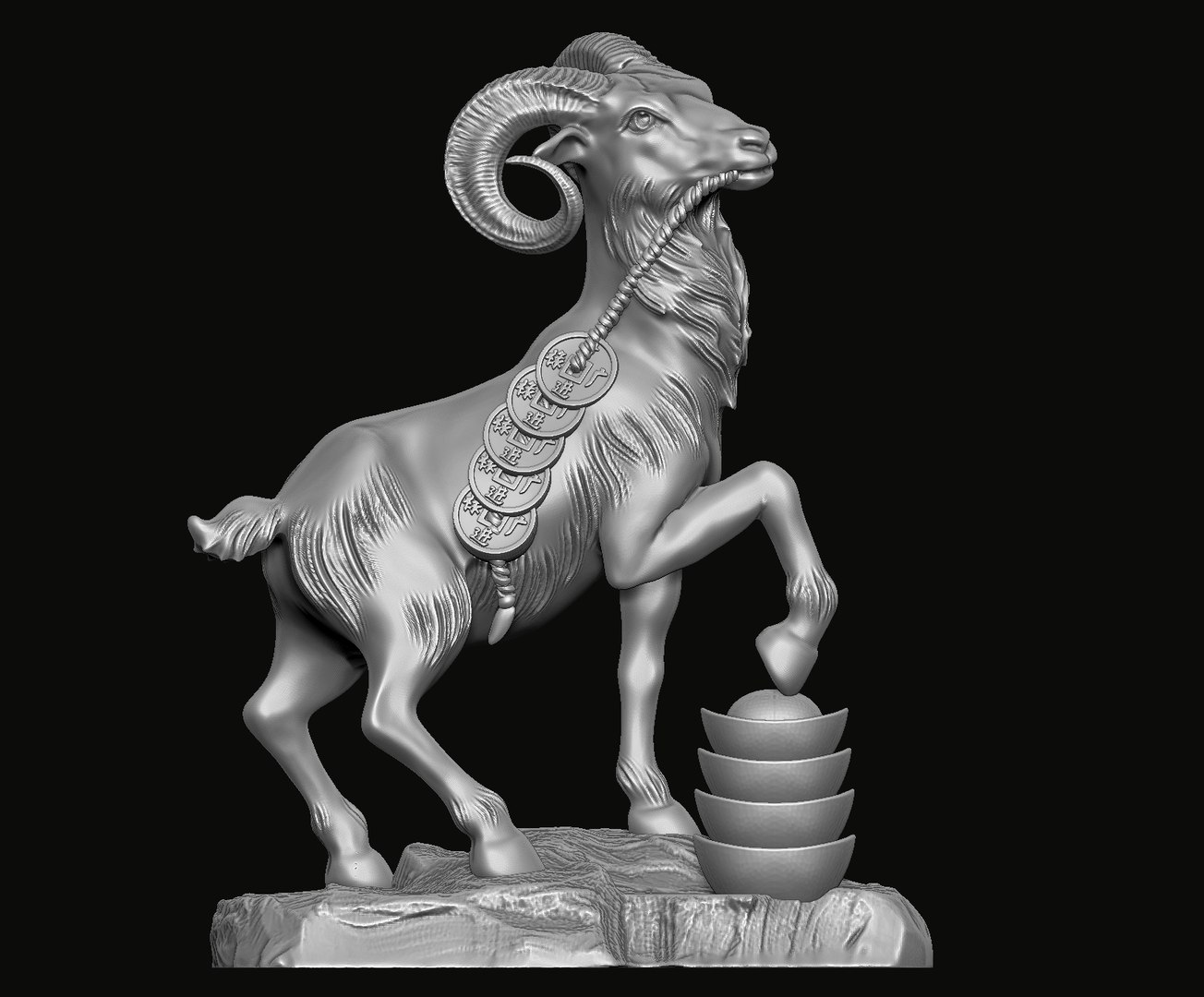 GOAT STATUE PRINT3D模型 - TurboSquid 2029789