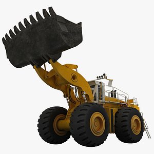 3ds max mining wheel loader letourneau