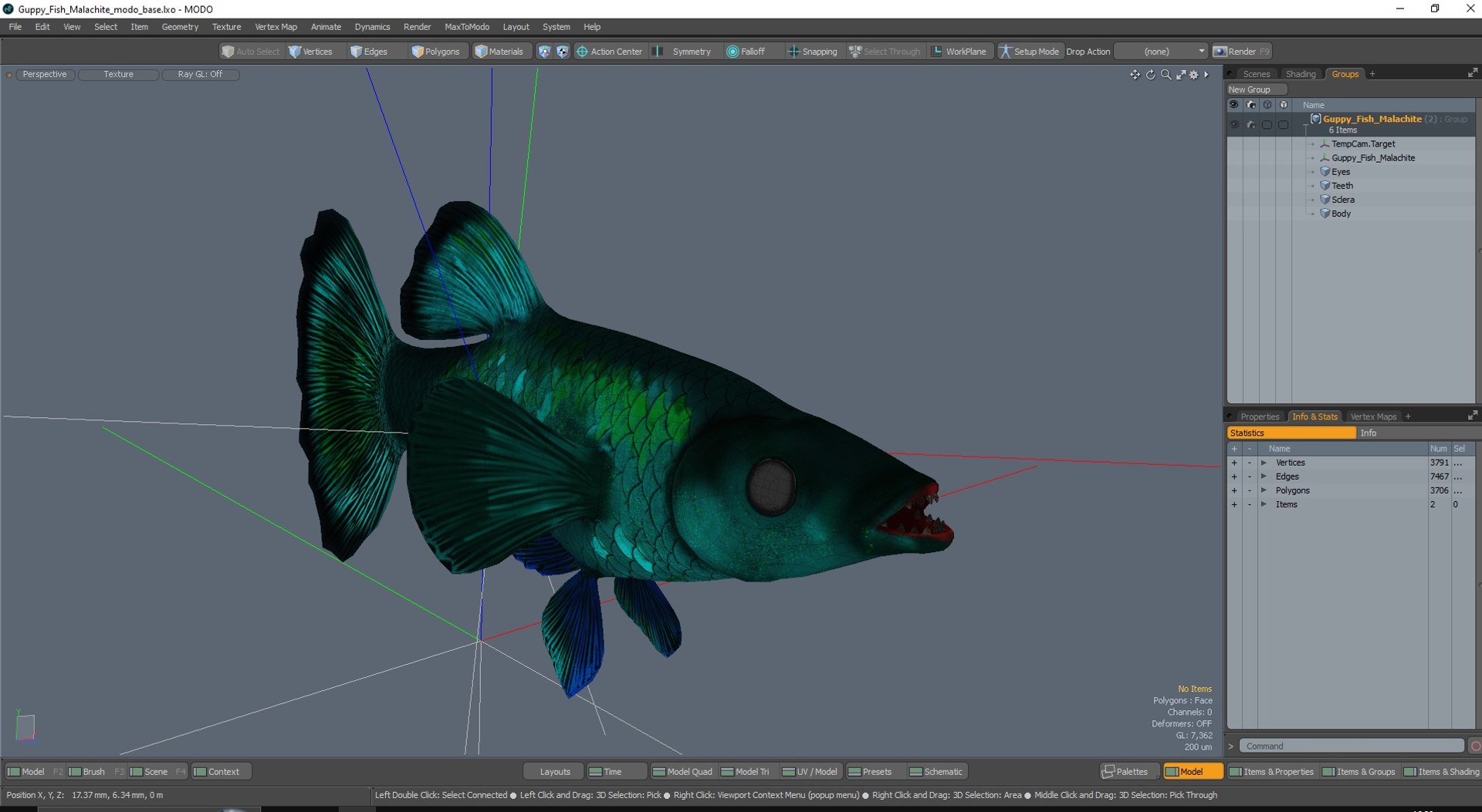 Guppy Fish Malachite 3D Model - TurboSquid 2274185