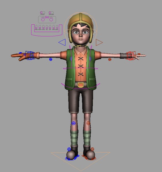 3d model kid cartoon character