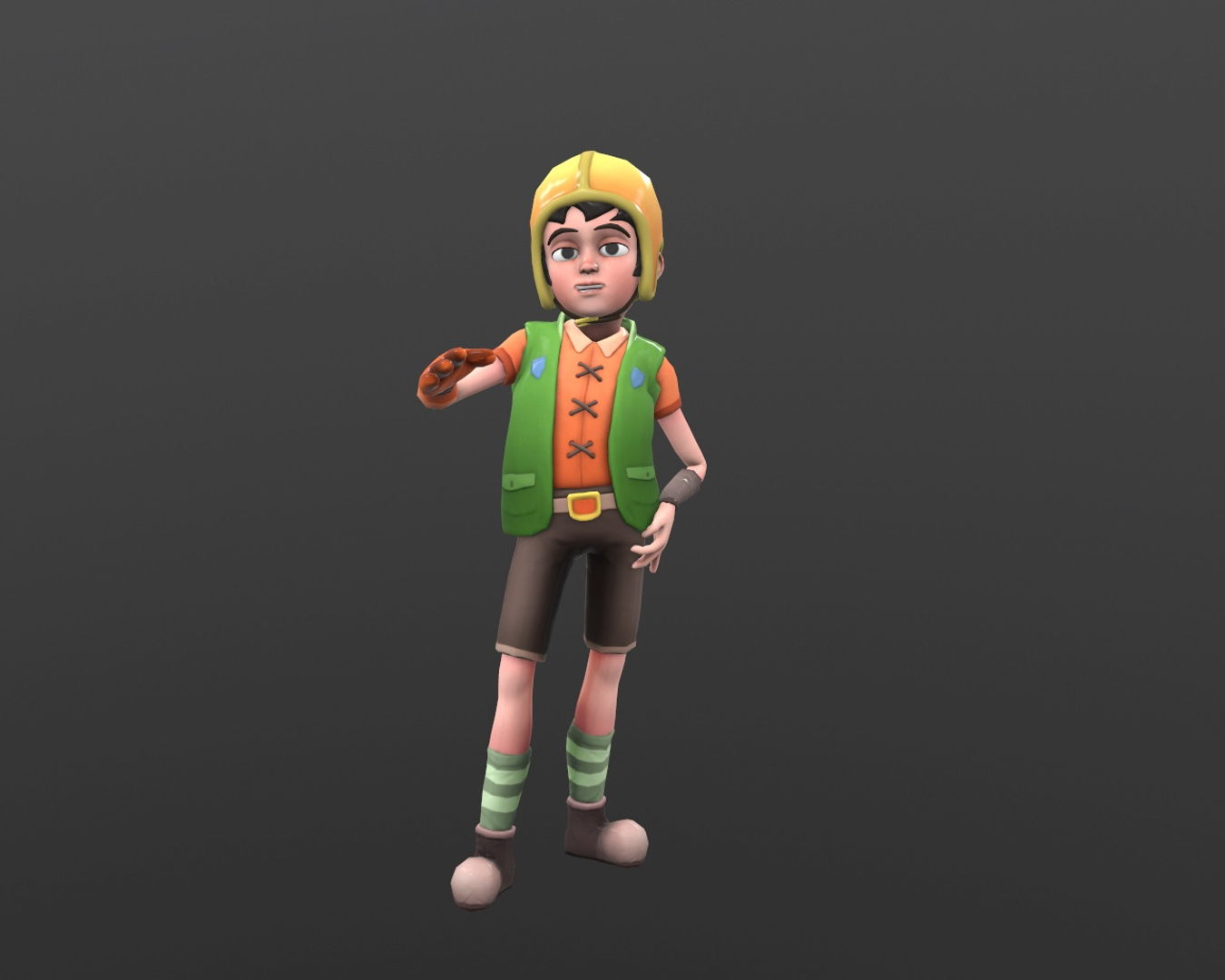 3d model kid cartoon character