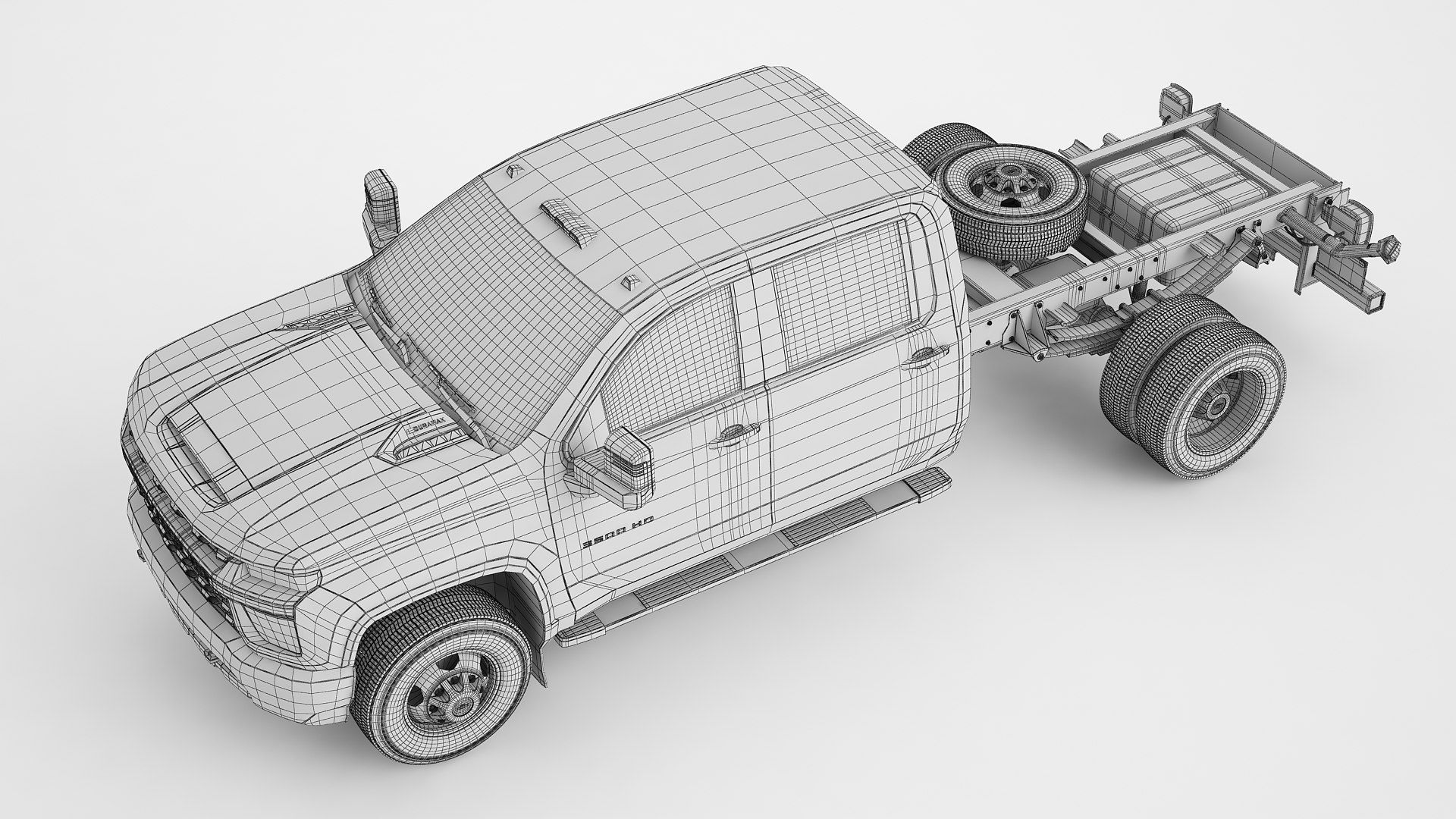 3D Model Chevrolet Silverado 3500 HD 2021 Chassis 03 - TurboSquid 1782362