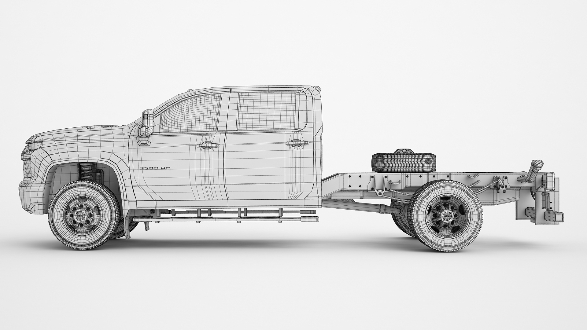 3D Model Chevrolet Silverado 3500 HD 2021 Chassis 03 - TurboSquid 1782362