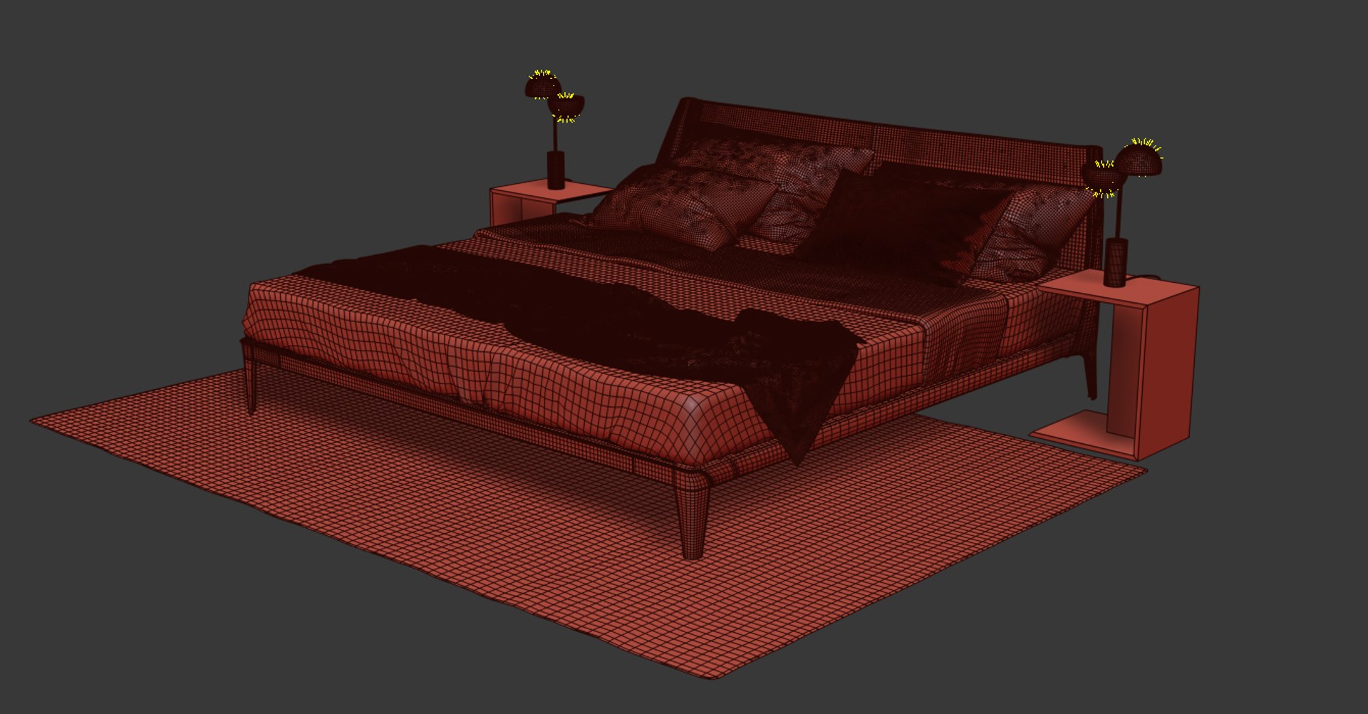 Flexform Isabel Bed Table 3D - TurboSquid 1264760