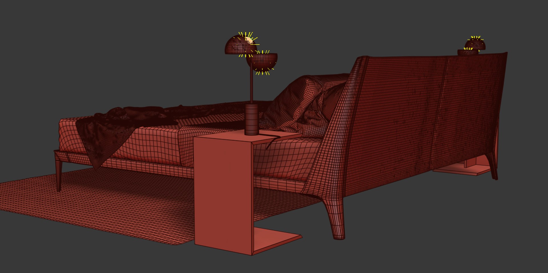 Flexform Isabel Bed Table 3D - TurboSquid 1264760