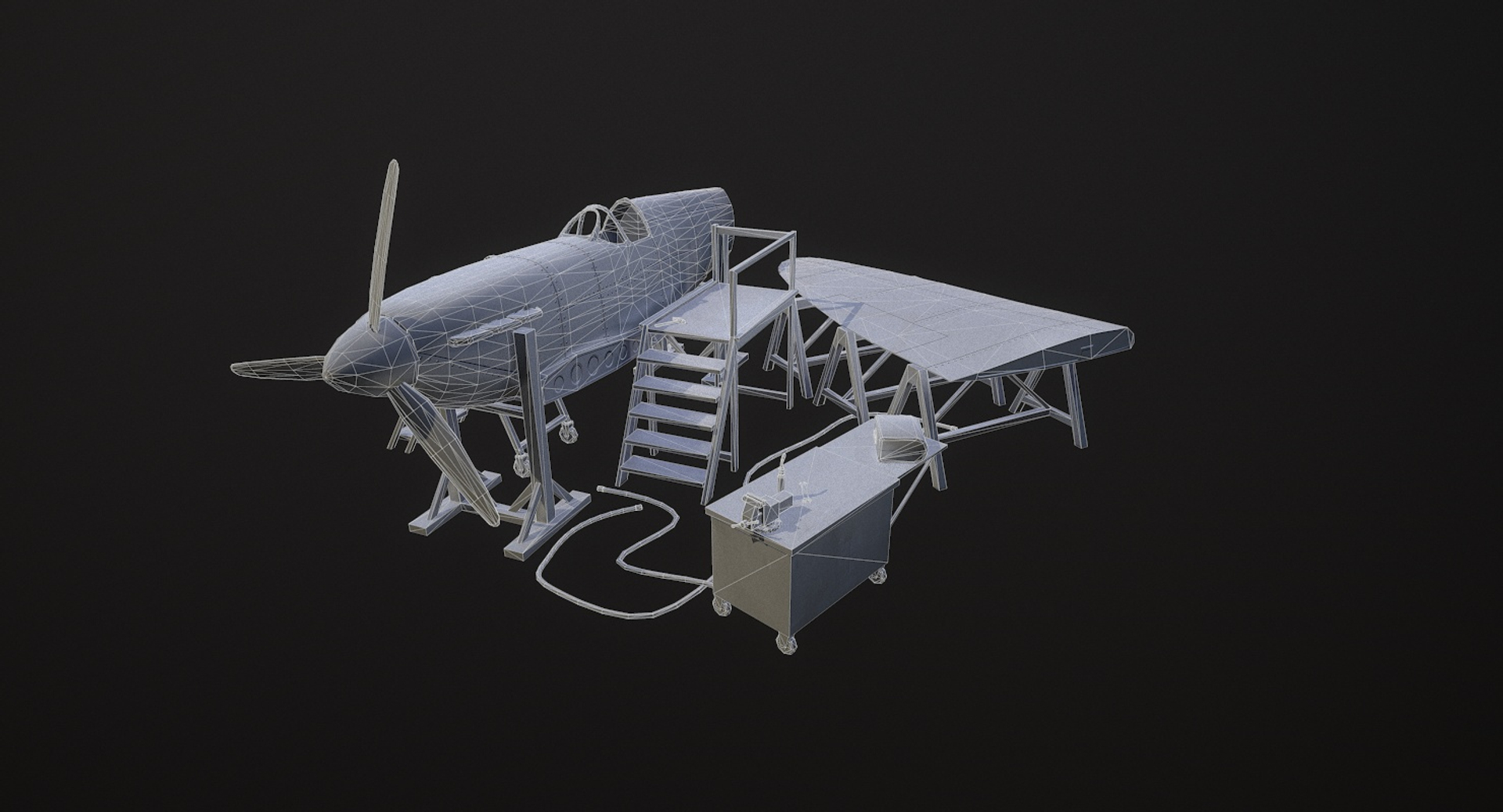 3D Model Airplane Workbench Aircraft - TurboSquid 1572186